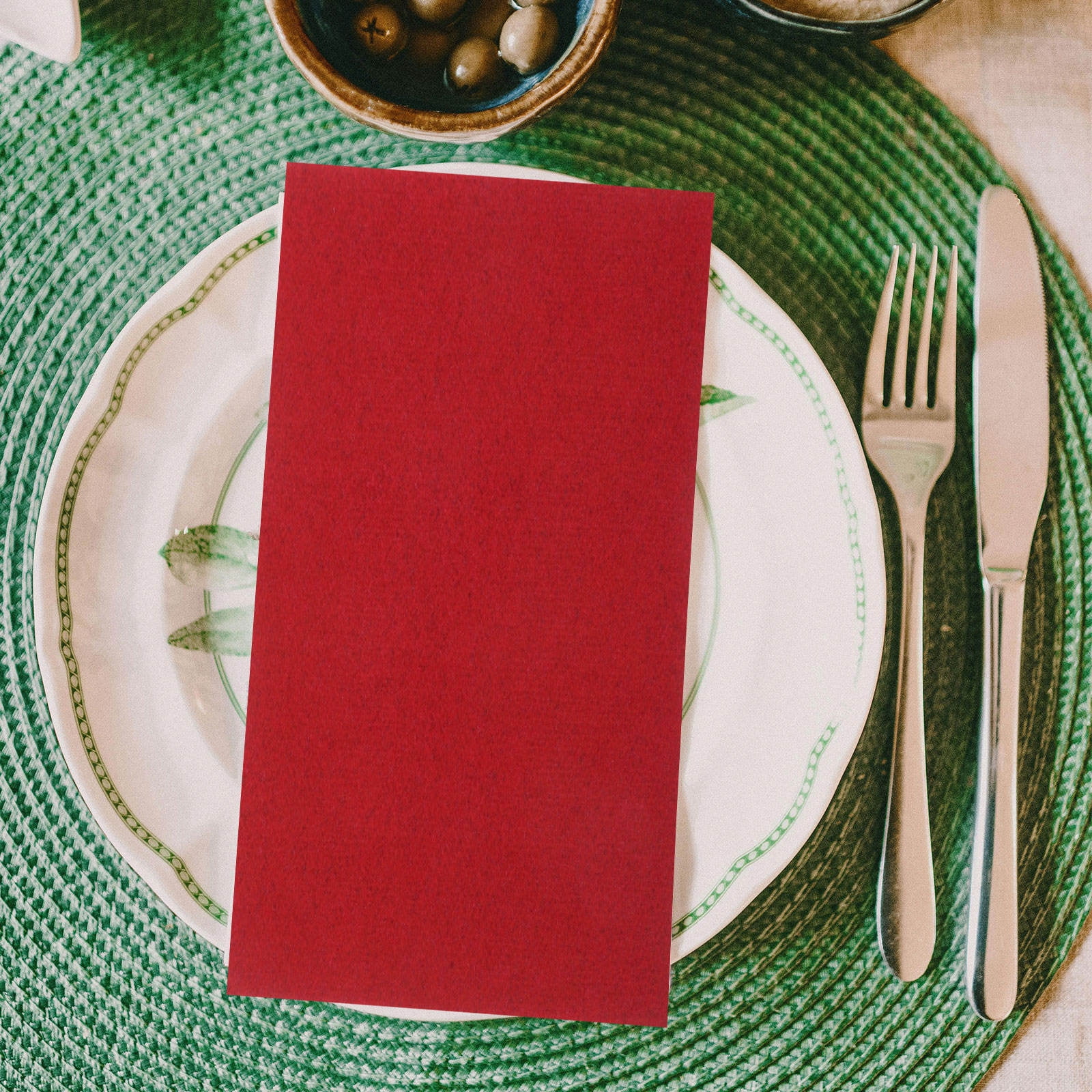 FELTECHELECTR Elegant Red Dinner Napkins 150Pcs Paper for Special ...