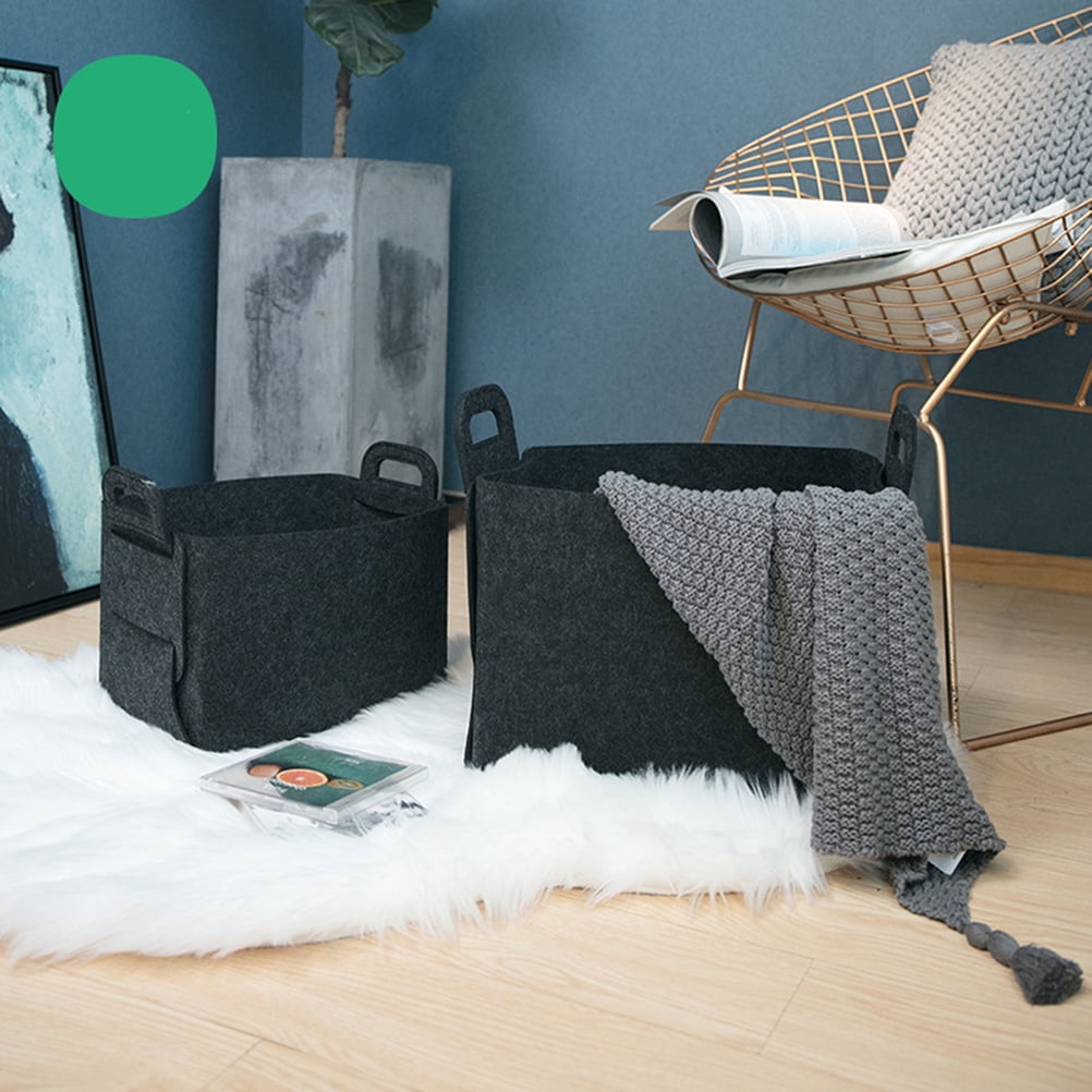 FELTECHELECTR Felt Folding Basket 1Pack Rectangular Shape for Toy ...