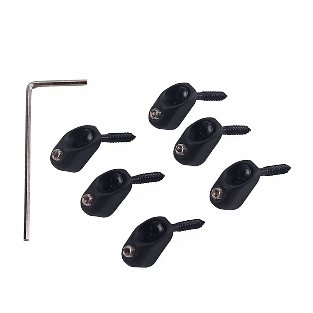FELTECHELECTR Guitarists 6Pcs Black Metal String Locking Nut Set for ...