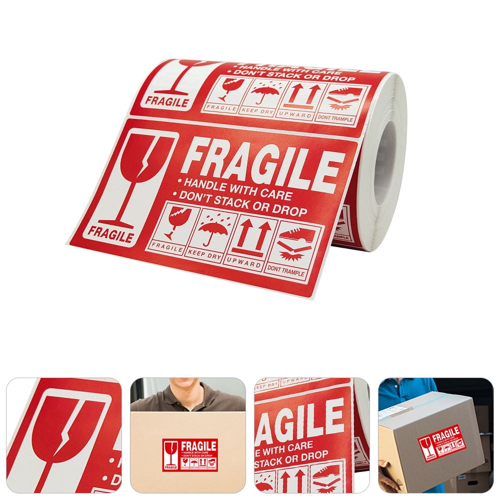 FELTECHELECTR Handle with Care Label Stickers 12.7x7.6cm 300Pcs ...