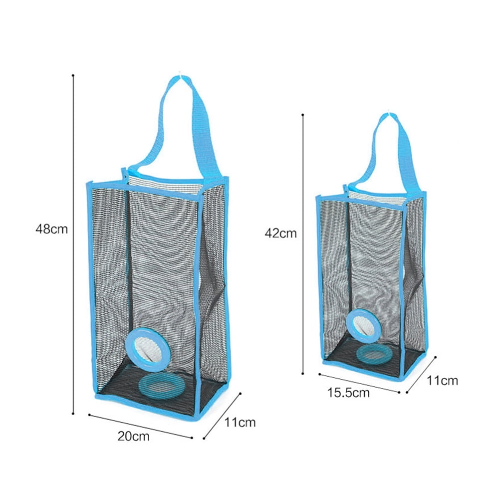 FELTECHELECTR Hanging Drying Net Bag 1Pack Blue PVC Mesh Foldable ...
