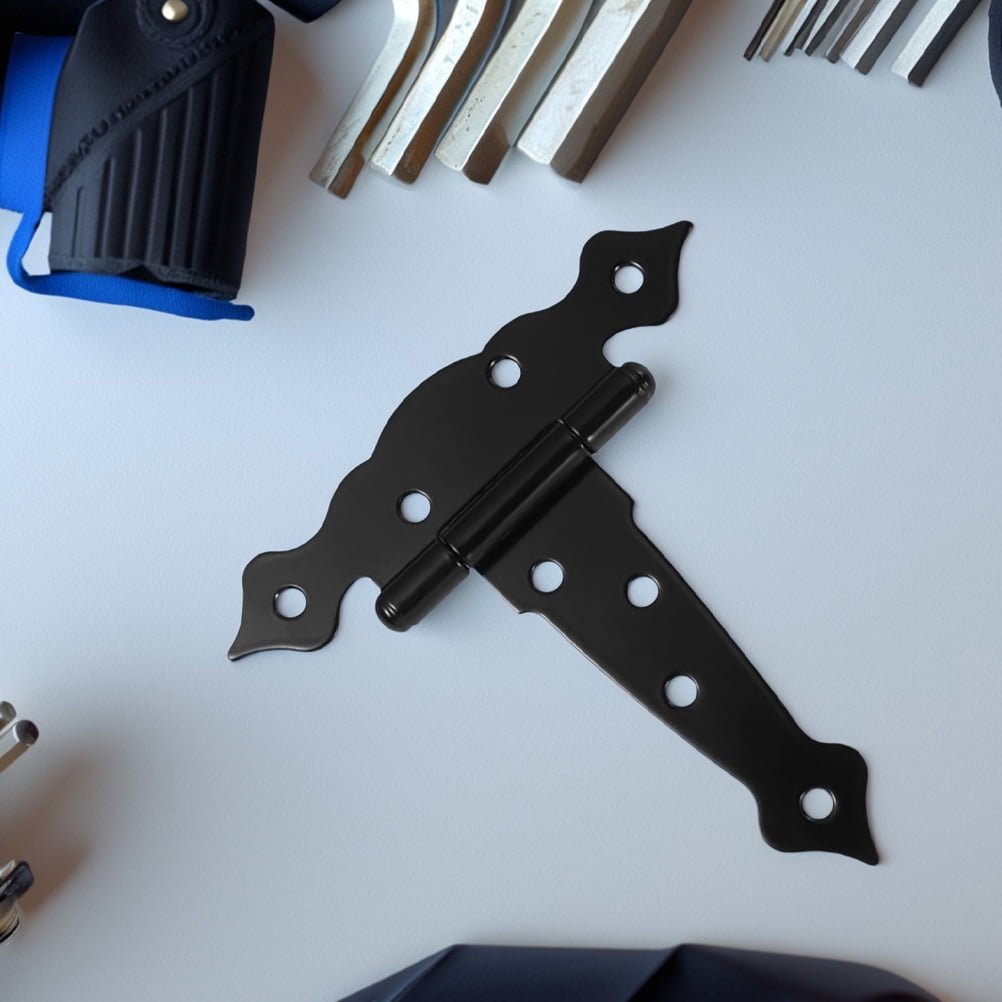 FELTECHELECTR Heavy Duty Gate Hinges T Hinge Iron Easy Installation for ...