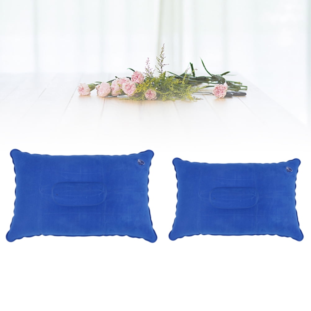 FELTECHELECTR Inflatable Pillows for Plane Pvc Flocking 2Pcs Sky Blue ...