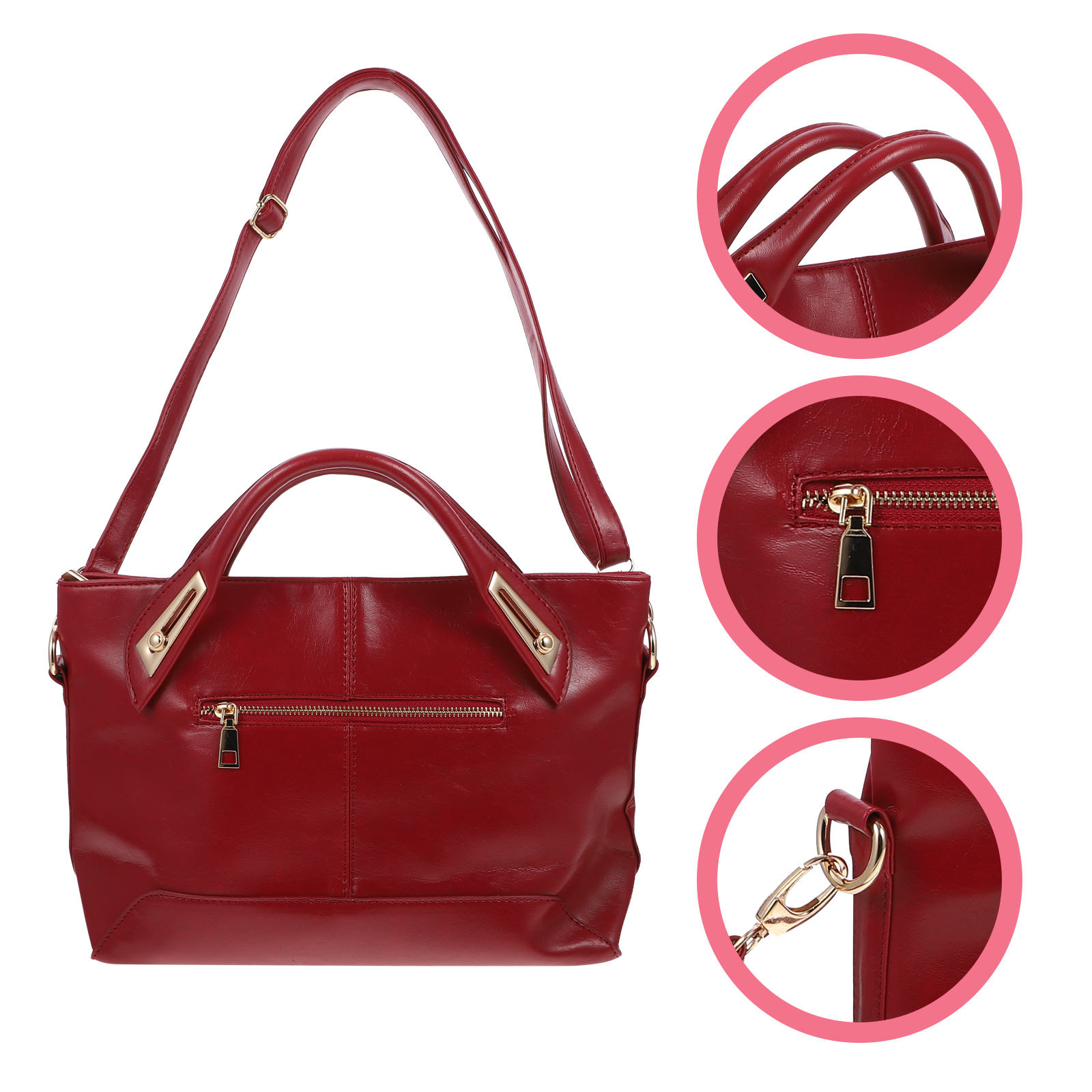 FELTECHELECTR Ladies Crossbody Purses 1Set Retro Style Waxing Oiling ...