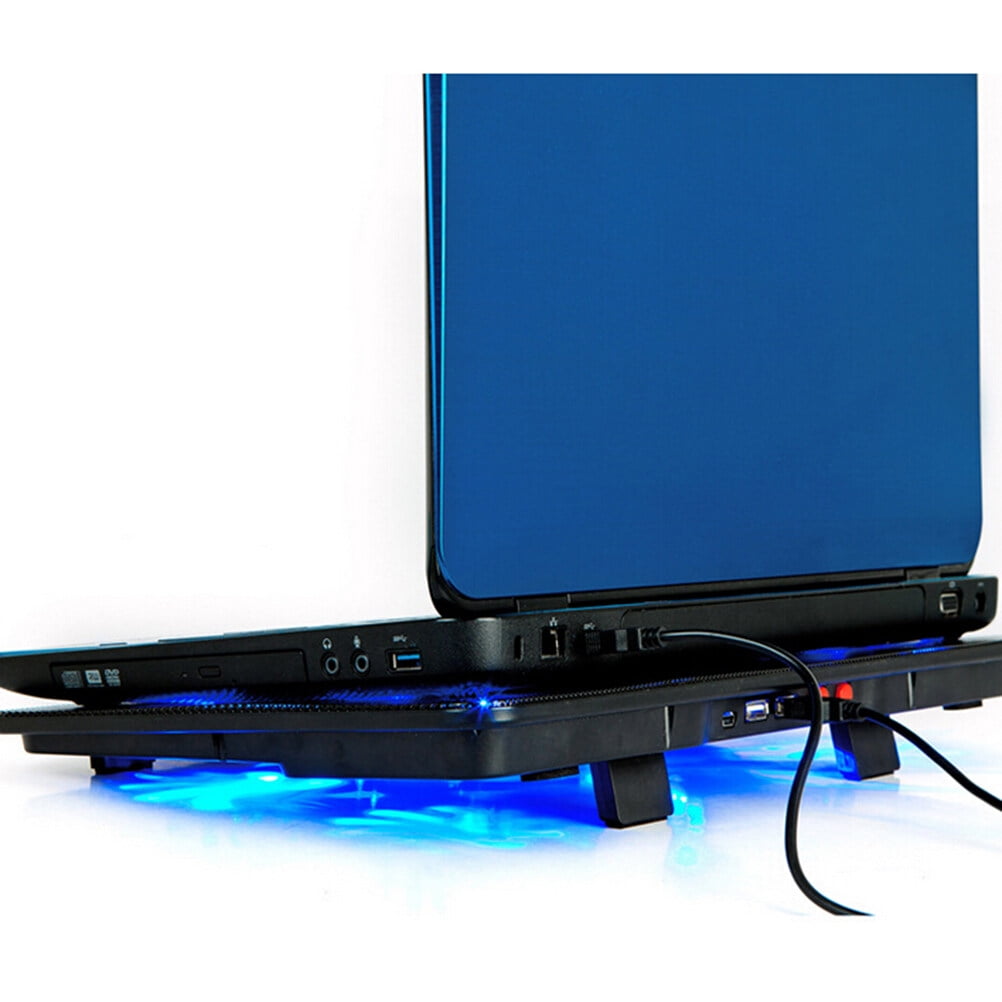 FELTECHELECTR Laptop Cooling Pad With Quiet Fans For Gaming Office Use Angle Slip Design Black ...