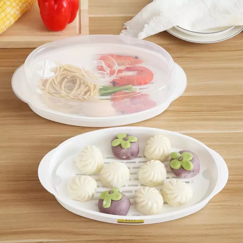 FELTECHELECTR Large Capacity Fish Steamer Microwave Cover Steamer Bowl ...