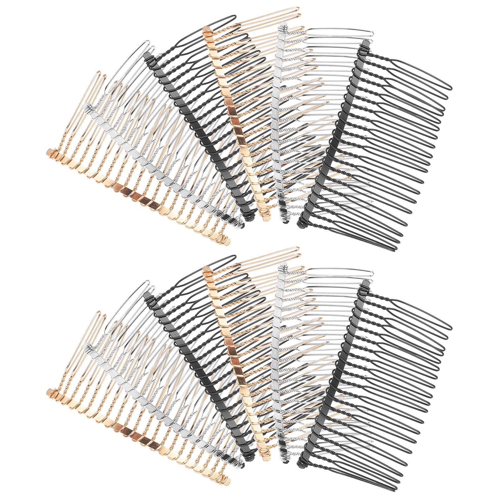 FELTECHELECTR Mini Hair Combs 12Set Metal Decorative Hair Combs for ...