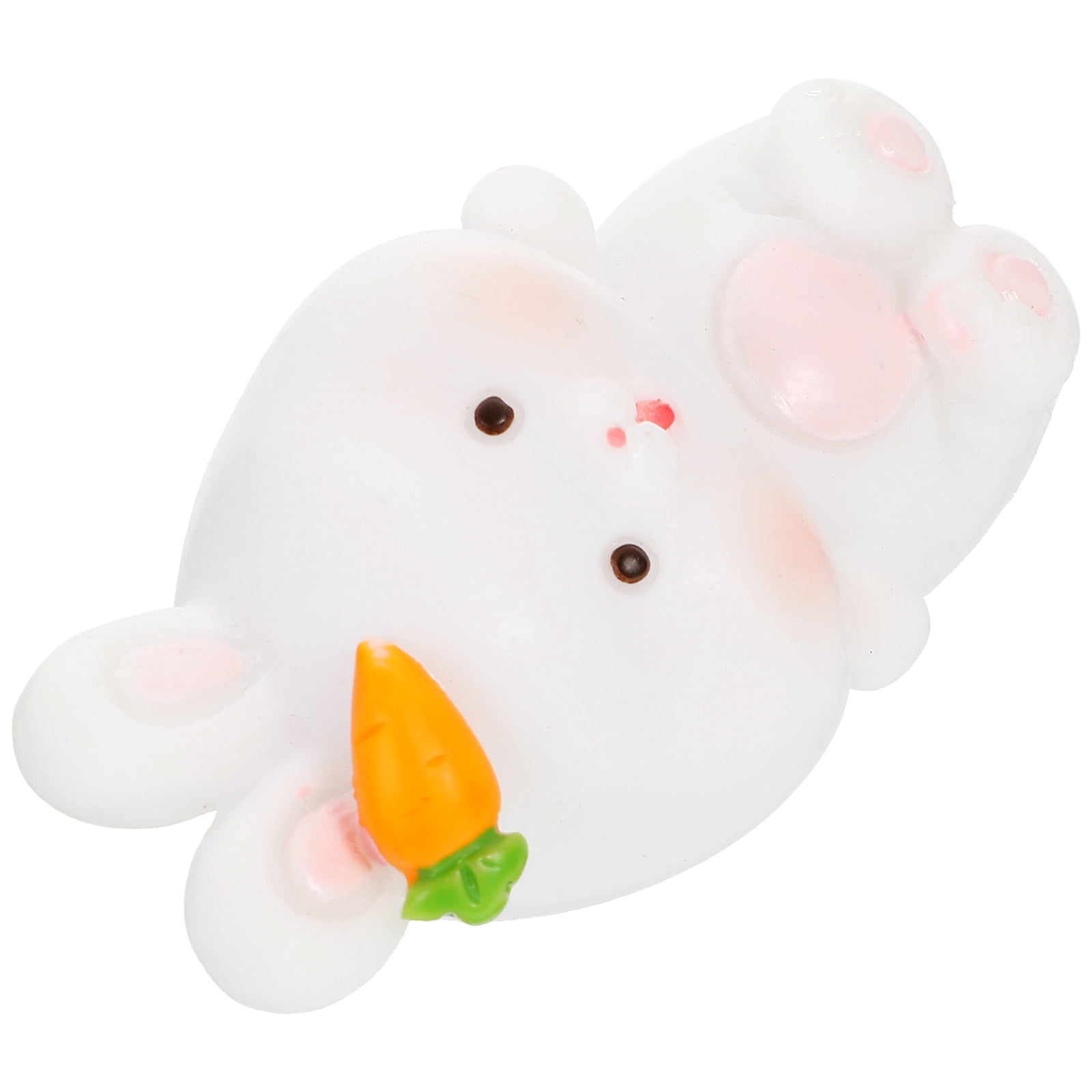 FELTECHELECTR Miniature Resin Animals White 5X3.5X2.4CM Cute Figurine ...