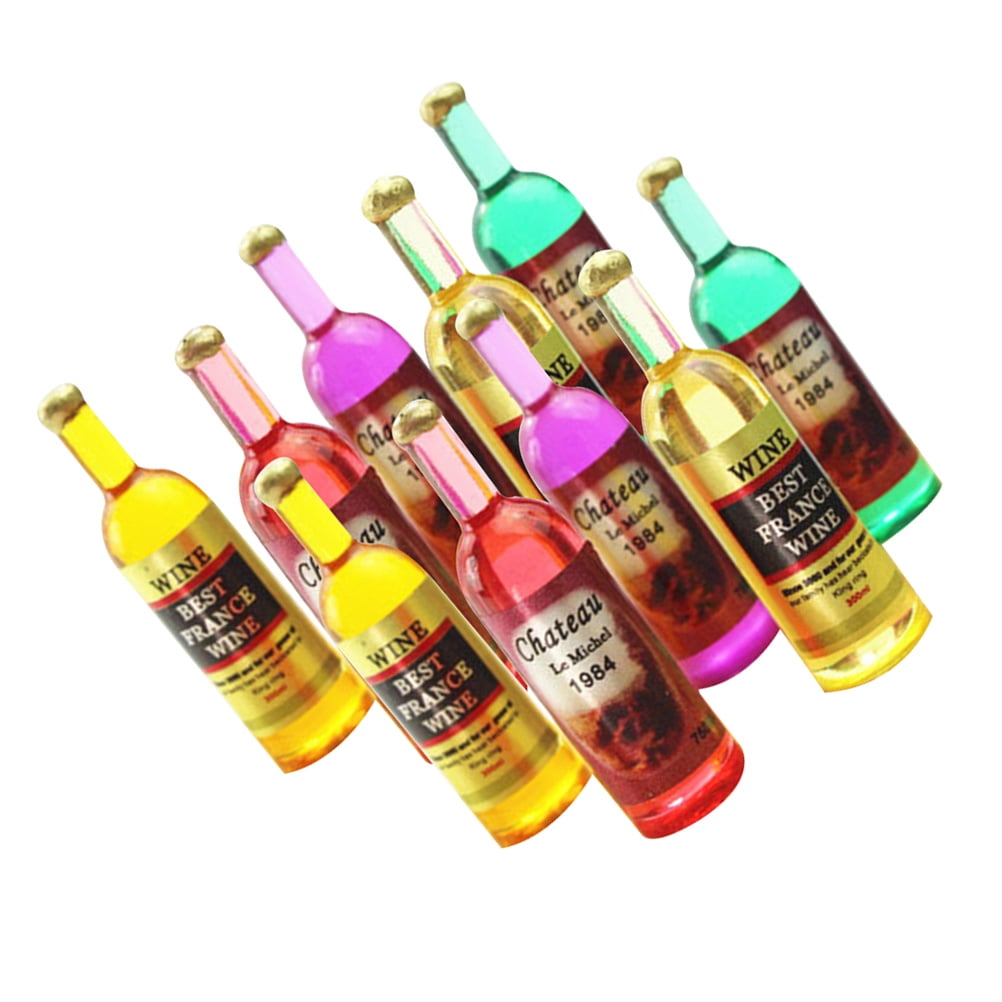 FELTECHELECTR Miniature Wine Bottles 18Pcs Resin Bottle Decoration for ...