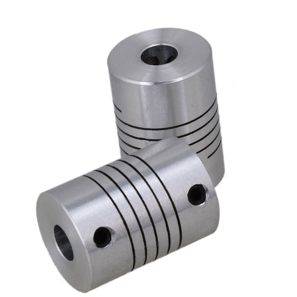 FELTECHELECTR Motor Shaft Coupling 2Pcs Silver Cylindrical Stress ...