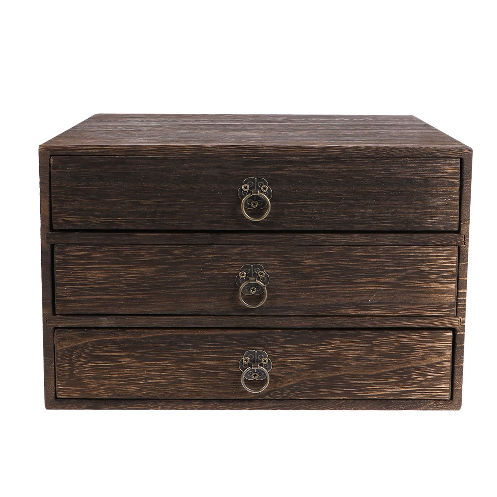 FELTECHELECTR Organisers Rustic Solid Wood Table Drawer Sundry ...