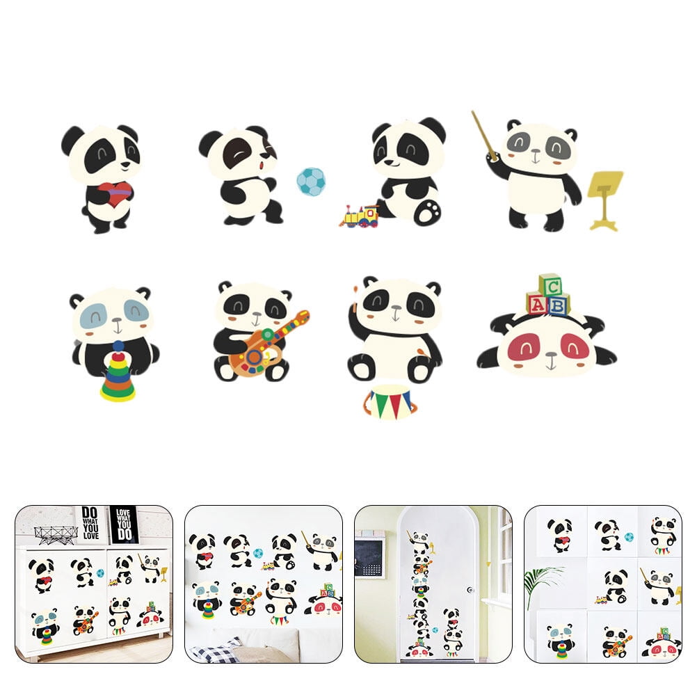 FELTECHELECTR Panda Wall Stickers 1Pack Background Decoration for ...