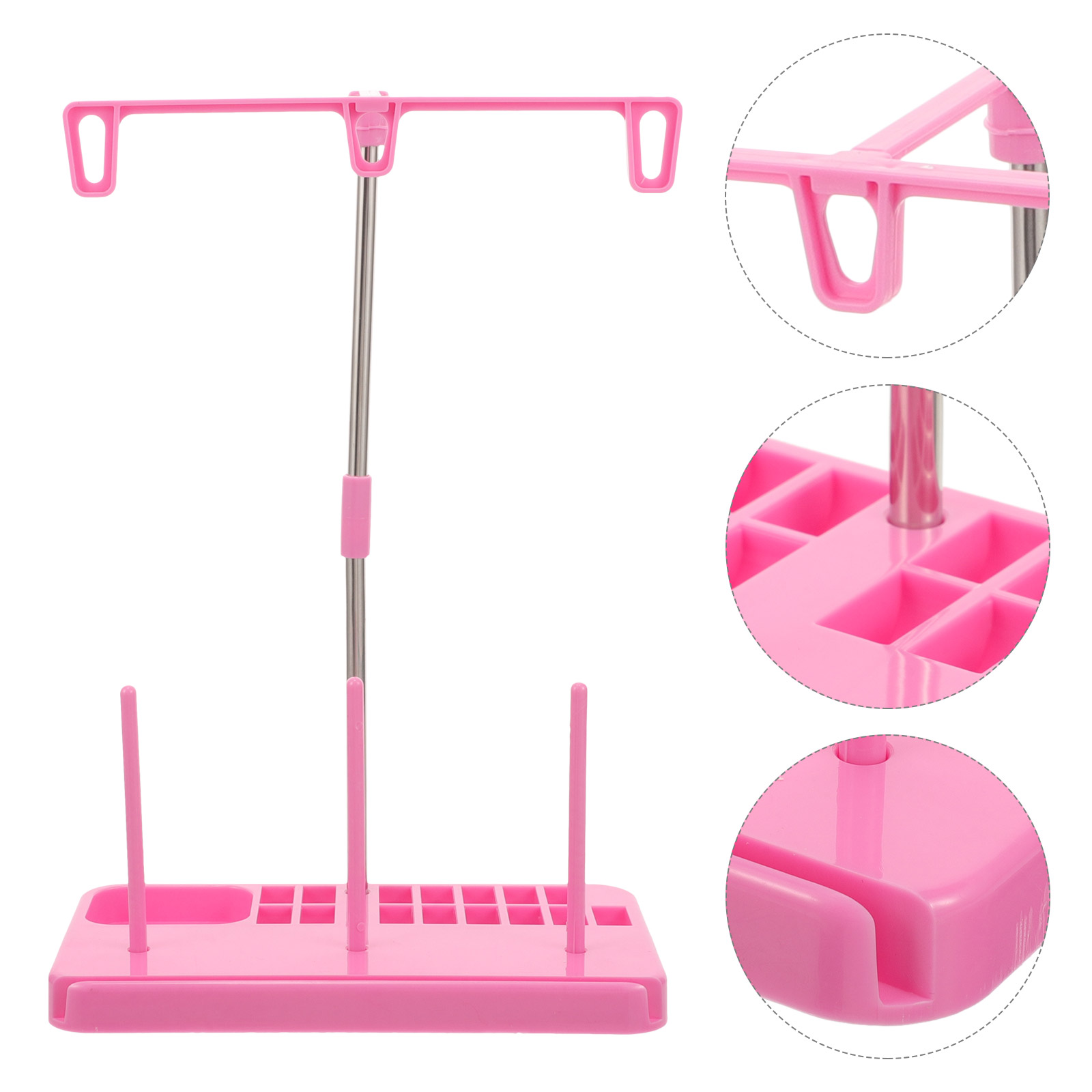 FELTECHELECTR Pink Plastic Thread Holder Stand 1Set for Sewing Machine ...