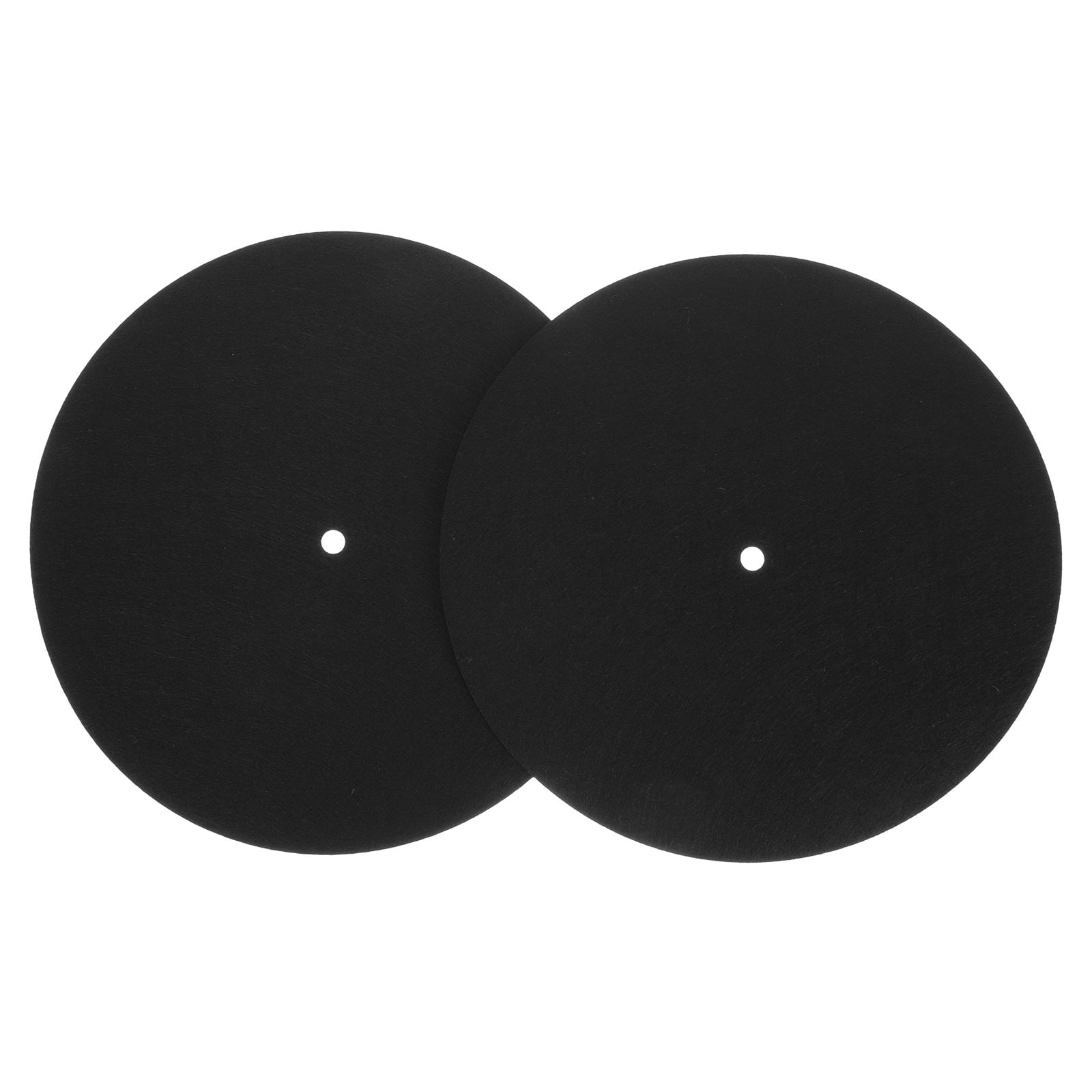 FELTECHELECTR Record Player Mat 2Pack Round Black Felt for Turntable ...