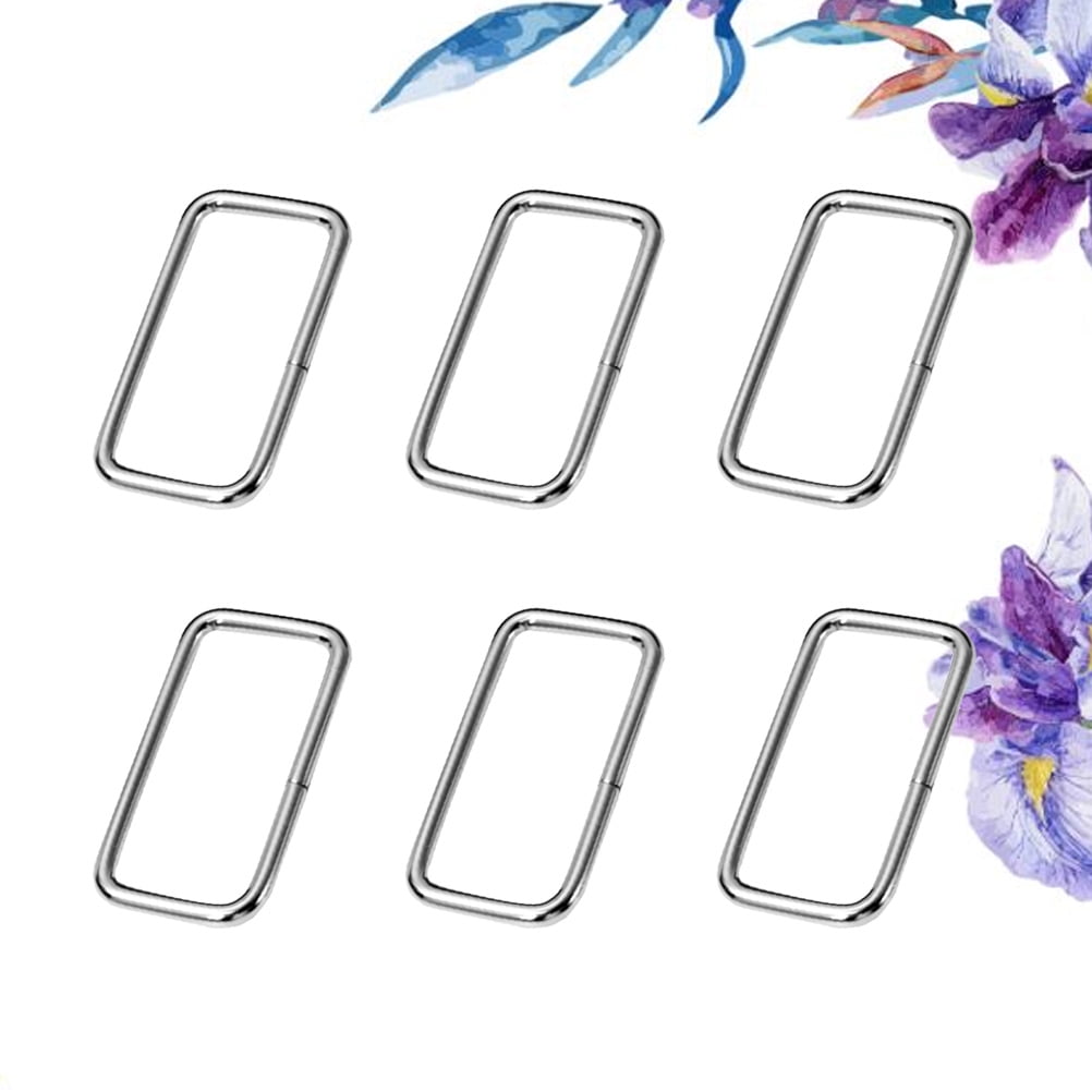 FELTECHELECTR Rectangular Metal Buckle 100Set for Bag Clasp and Belt ...