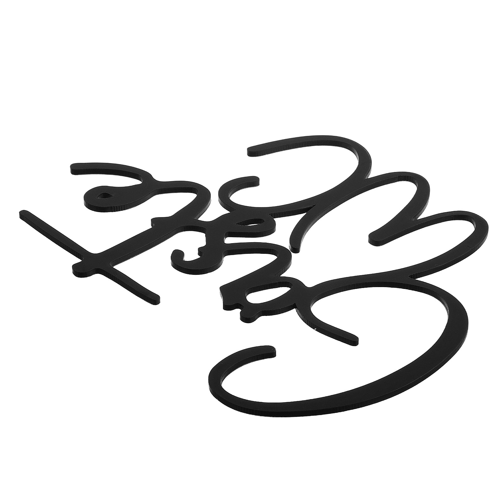 FELTECHELECTR Restroom Sign for Home Bathroom Door Sign Acrylic Black ...