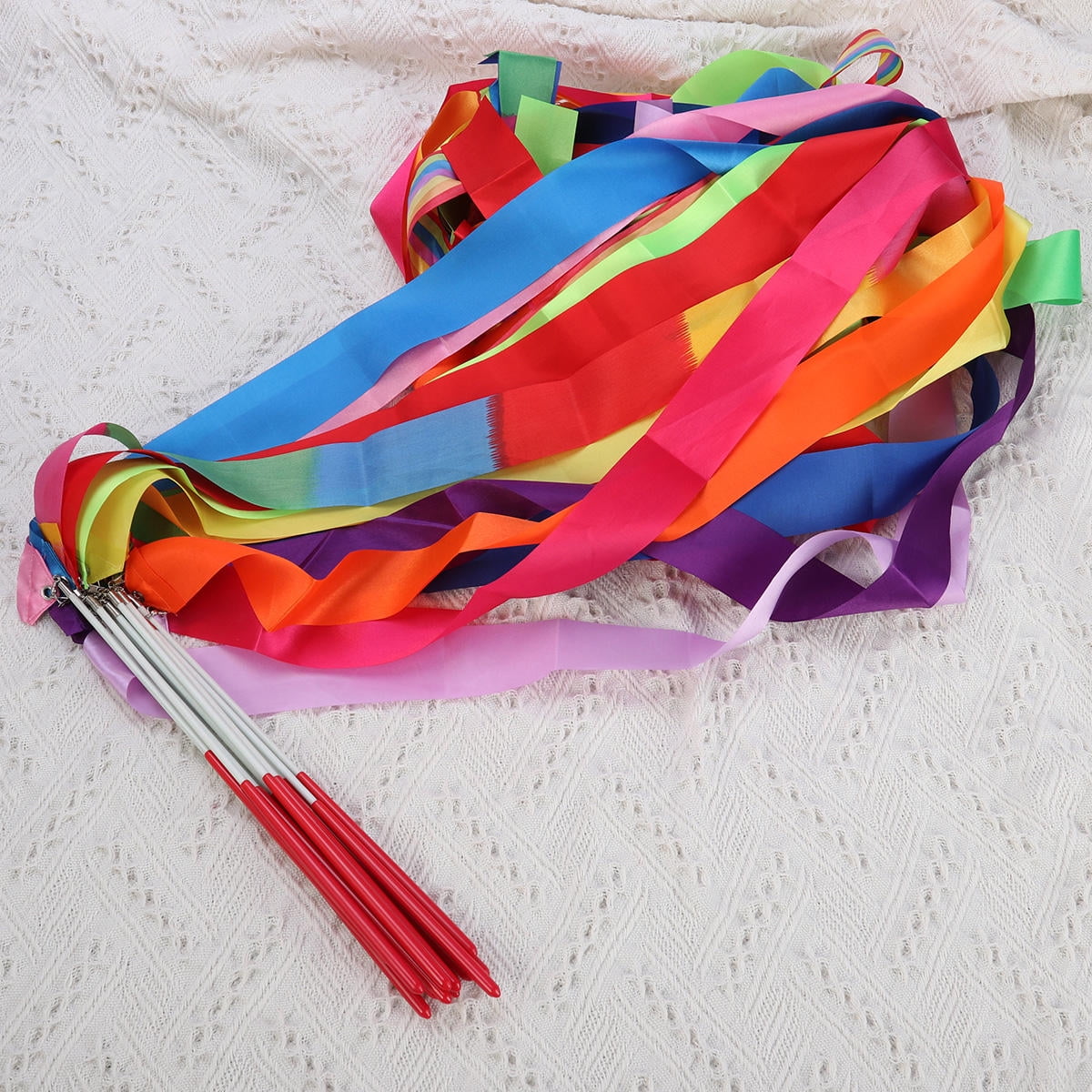 FELTECHELECTR Rhythmic Gymnastic Ribbon Set 14Pcs Colorful Dance Props ...