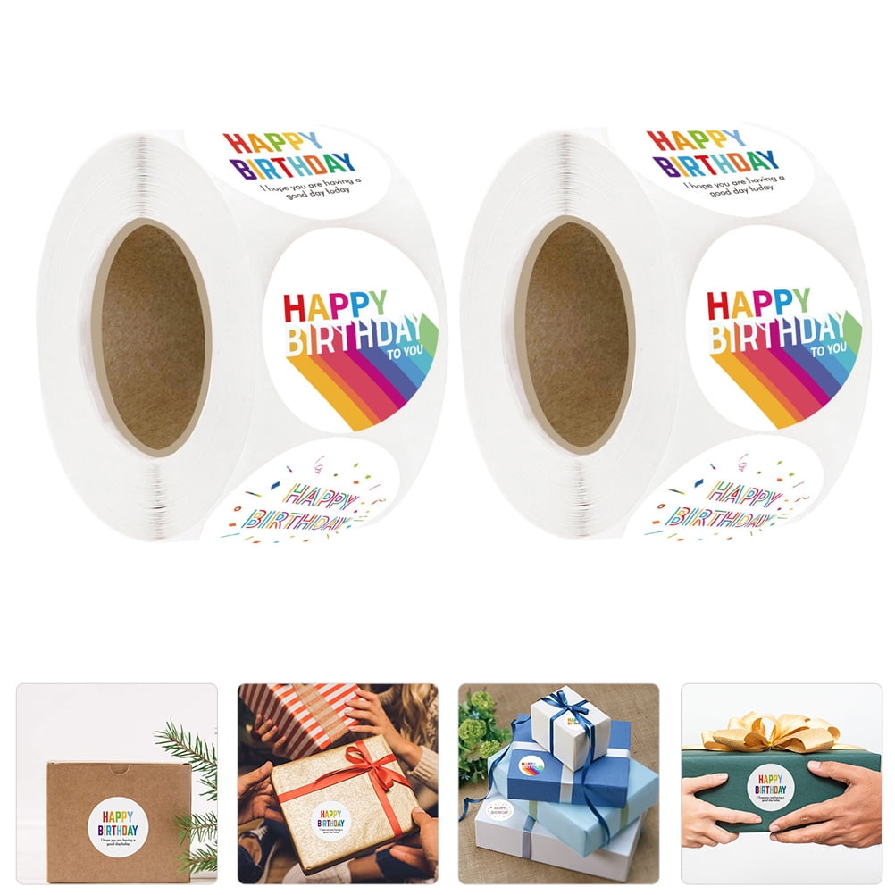 FELTECHELECTR Sealing Stickers 2 Rolls 1000 Pcs Self-Adhesive Assorted ...