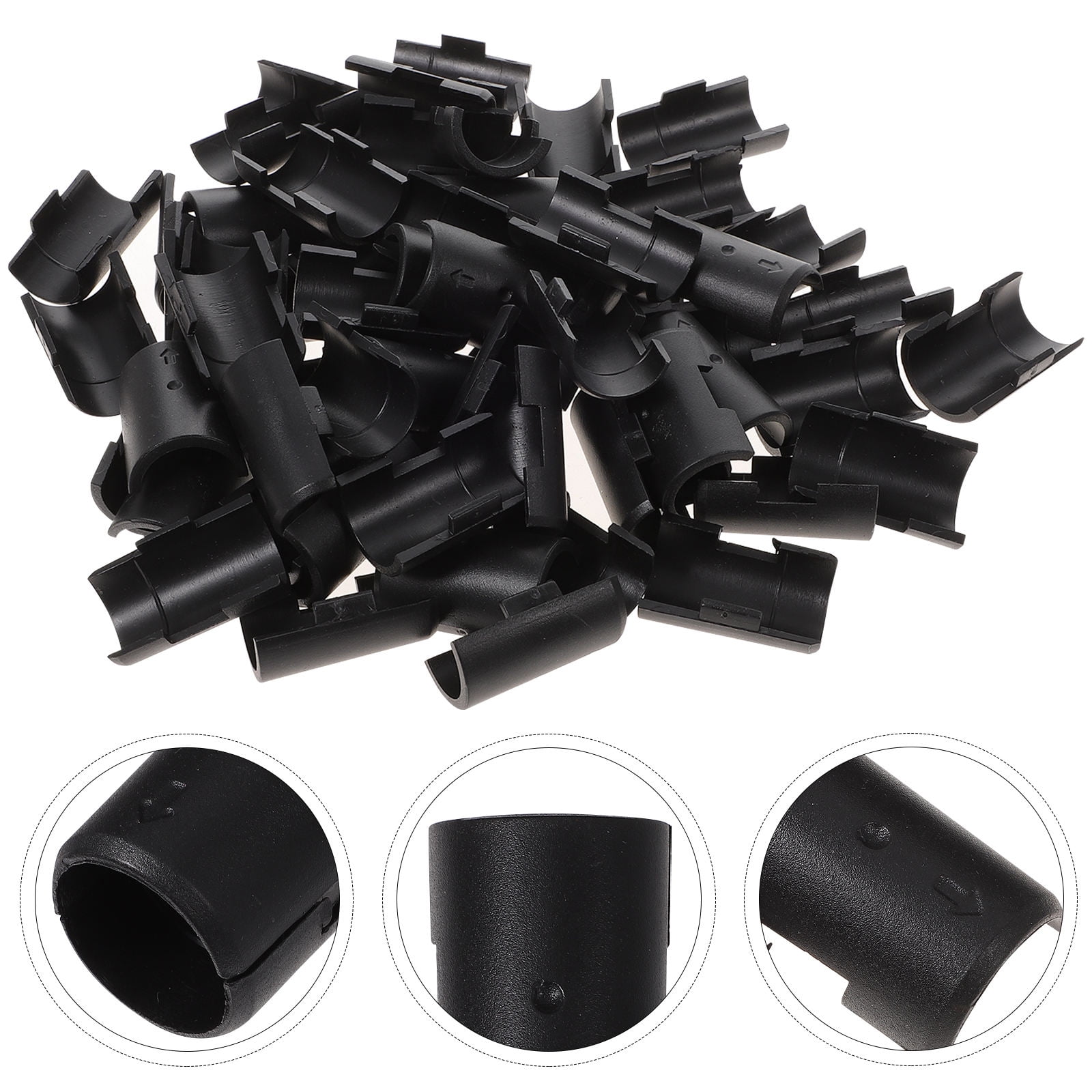 FELTECHELECTR Shelving Shelf Clip 32Pairs Anti Static Black ABS Perfect ...