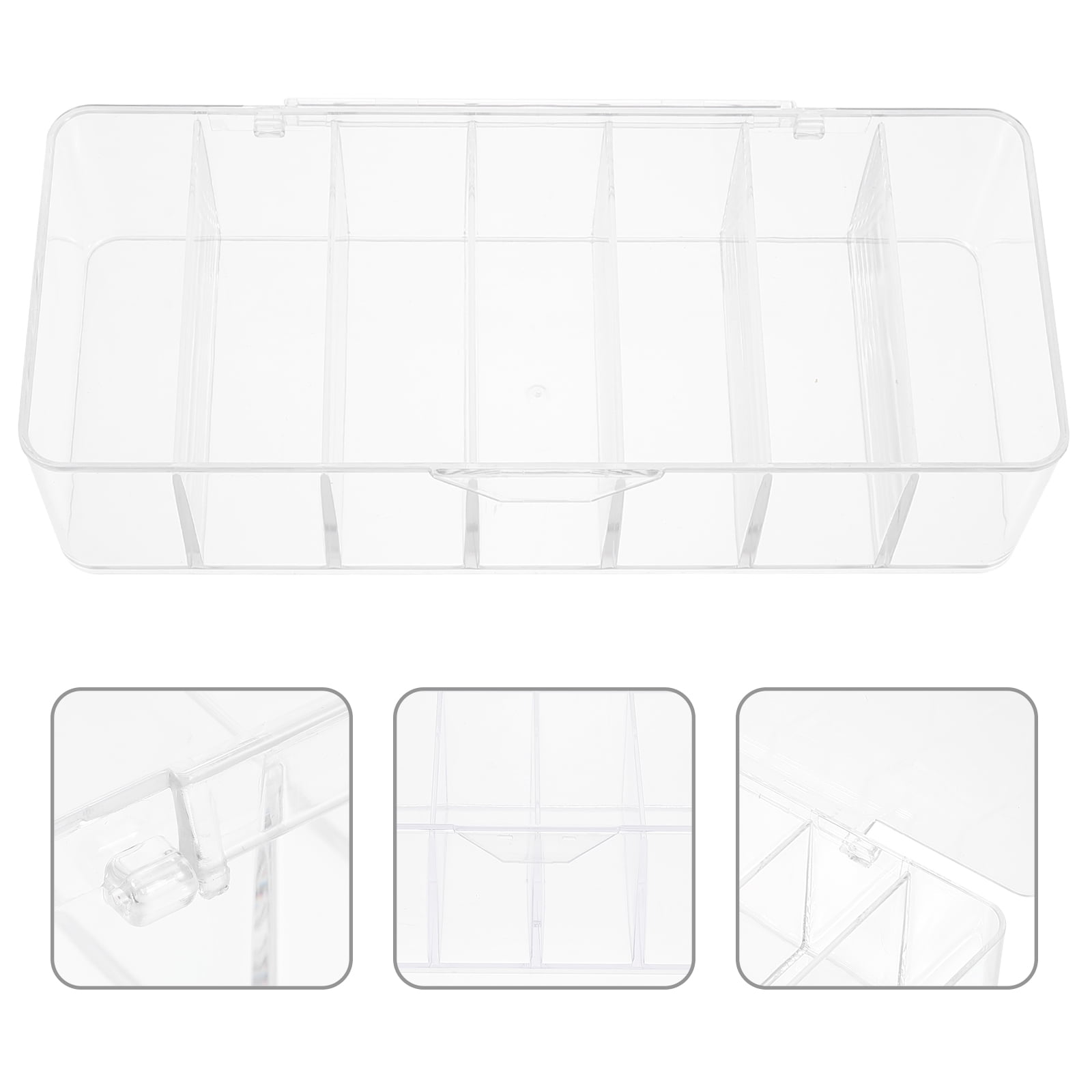 FELTECHELECTR Small Cable Organizer 1Pack Transparent Plastic Storage ...