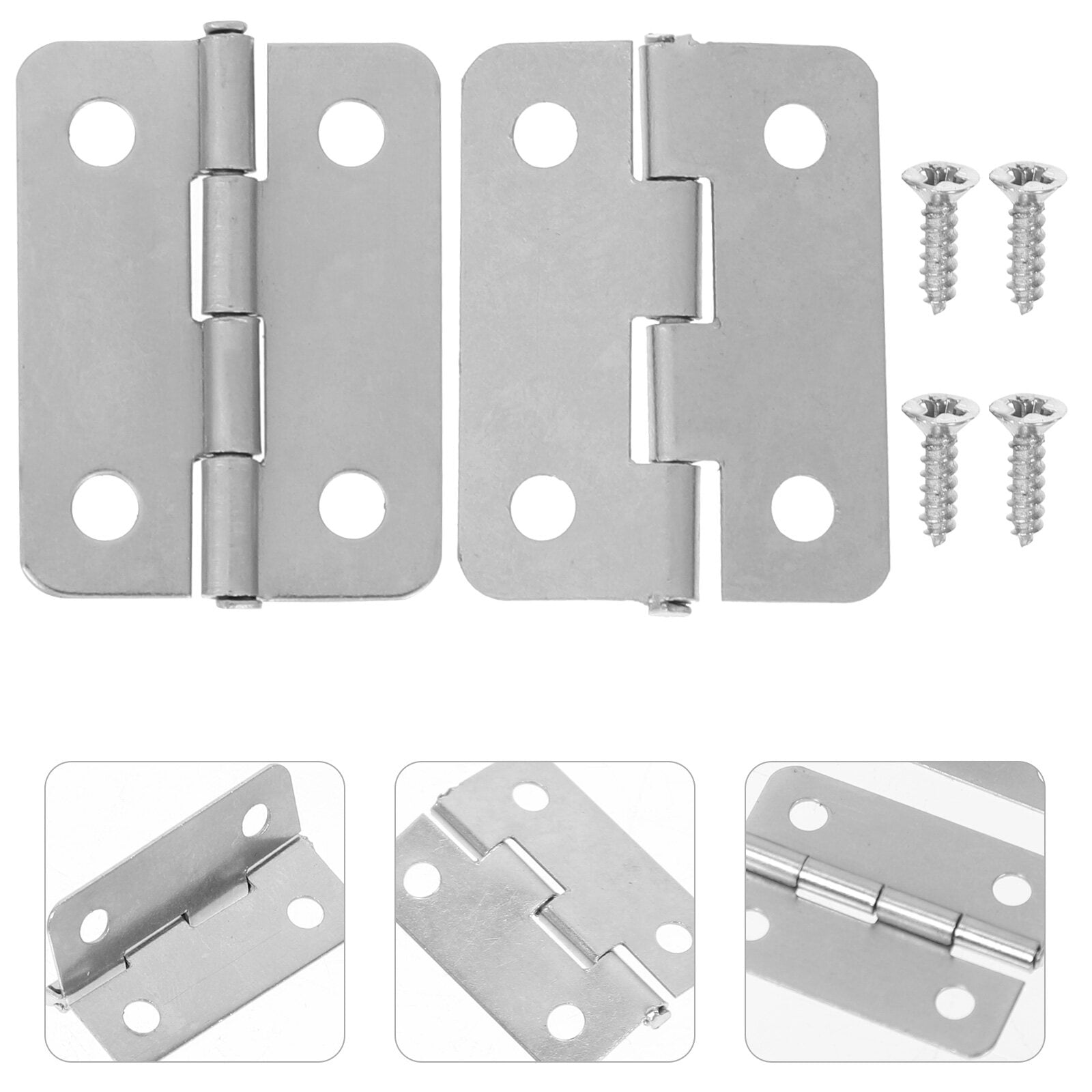 FELTECHELECTR Small Hinges For Bird Houses Mini Hinge Box Screws ...