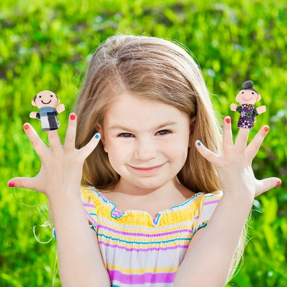 FELTECHELECTR Story Time Finger Puppets 18Pcs Assorted Color PP Cloth ...