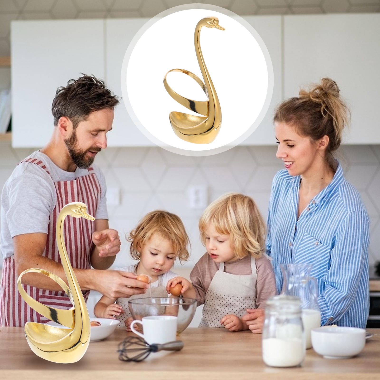 FELTECHELECTR Swan Shaped Fork Storage Rack for Household Users in ...