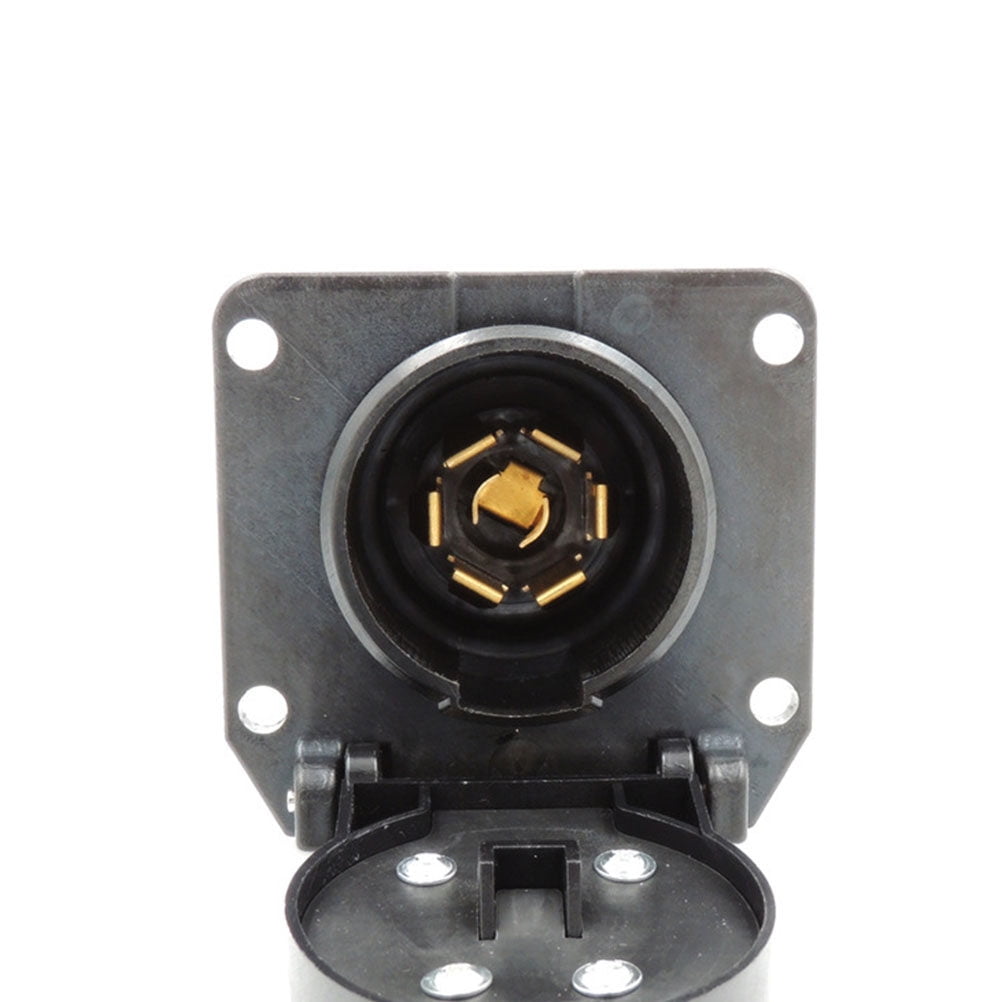 FELTECHELECTR Trailer Electrical Connector 1Pack 7-Way Black Plastic ...