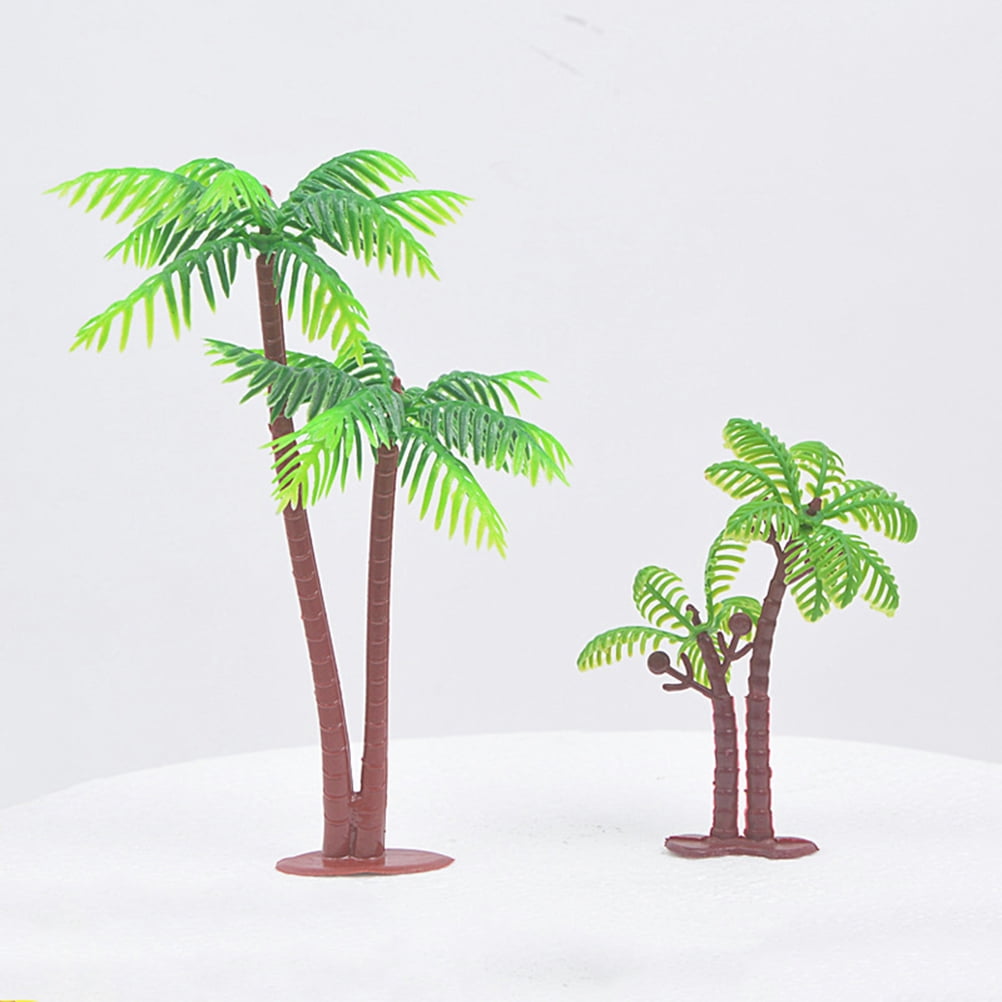 FELTECHELECTR Tropical Theme Cake Toppers Tridimensional Coconut Tree ...