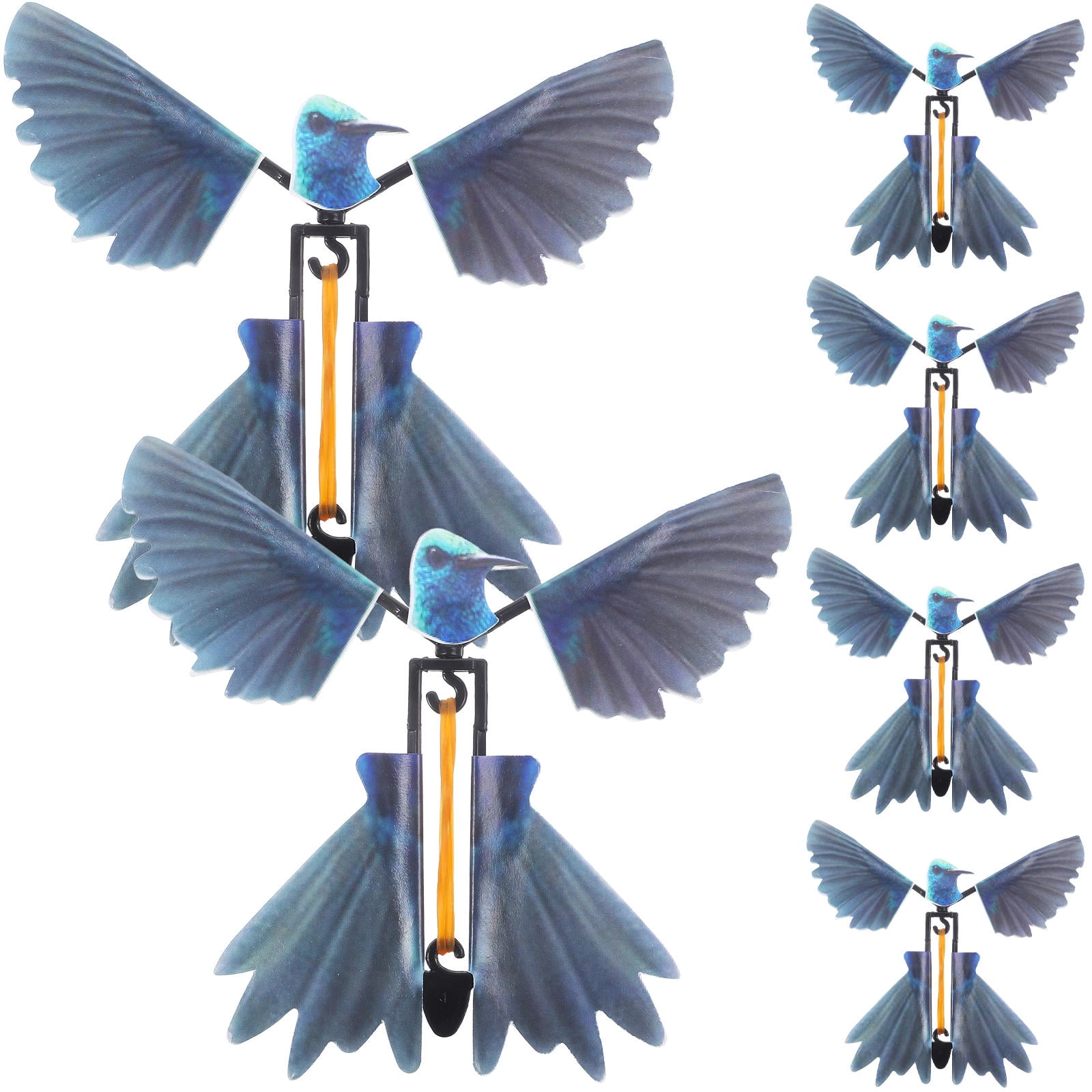FELTECHELECTR Wind Up Flying Toy 6Pack Flying Hummingbird Prank Toy ...