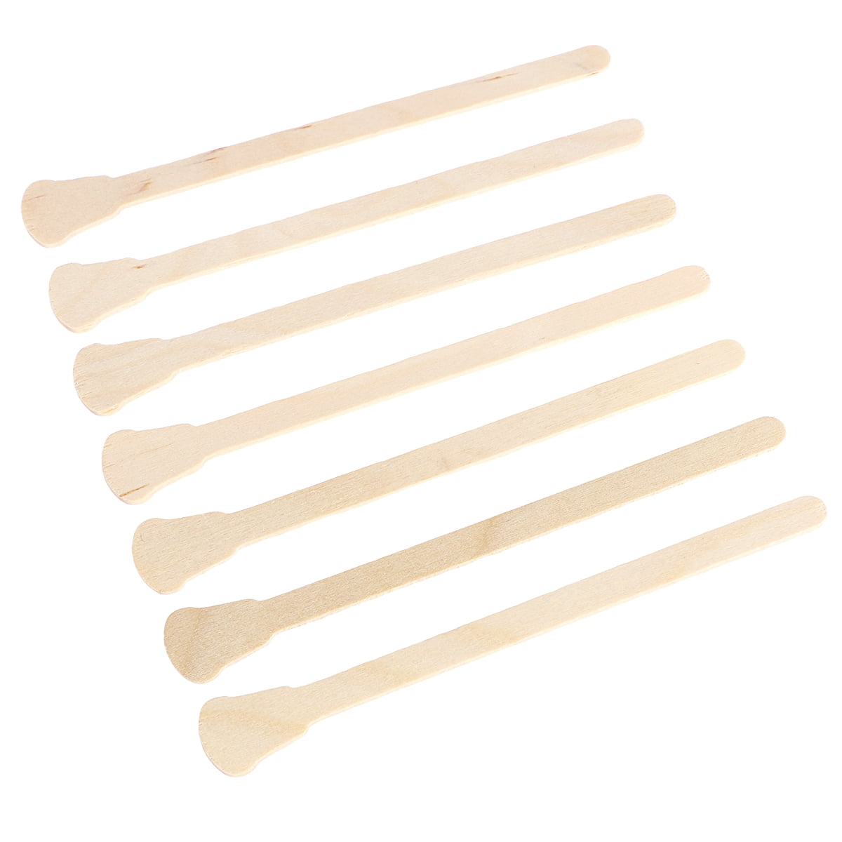 FELTECHELECTR Wooden Depilatory Wax Spatulas with Light Brown Color for ...