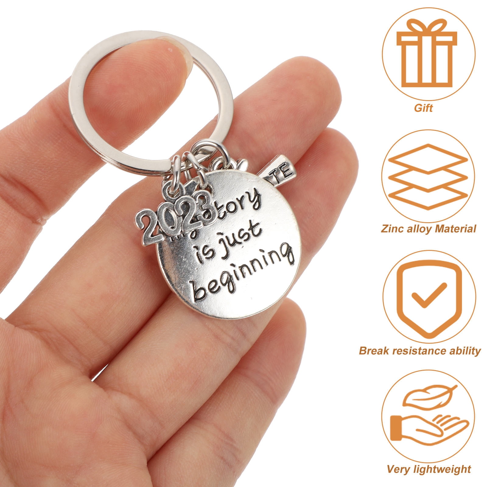 FELTECHELECTR Zinc Alloy Graduation Themed Keychain Set for Classmates ...