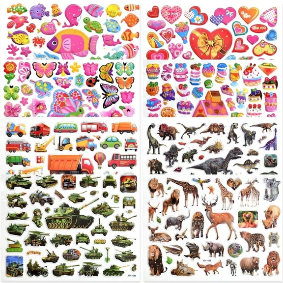 Reusable Jelly Sticker Book - Farm, 7 Scenes - 50 Thick Washable ...