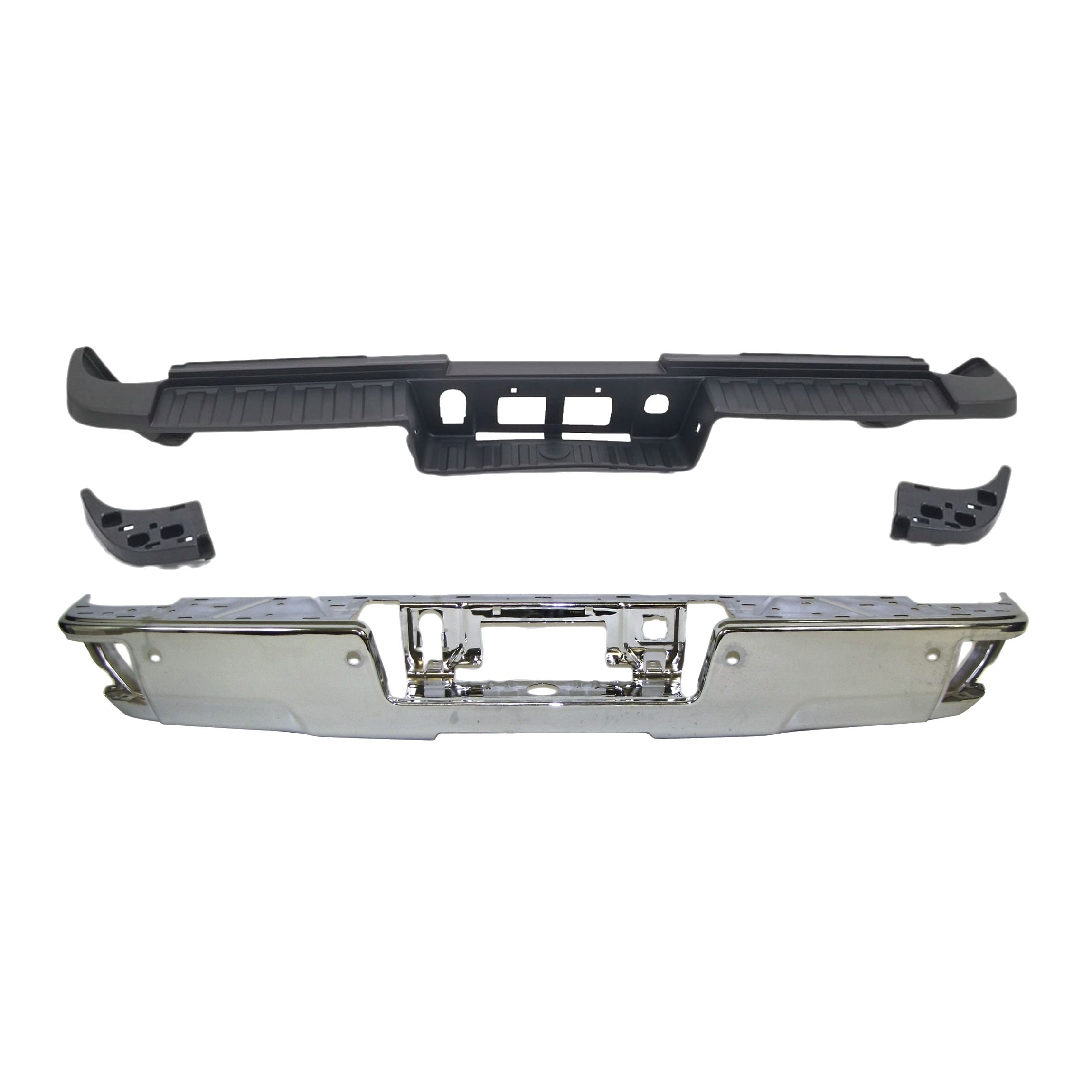 FEMPRXZ Rear Bumper Chrome Face Bar Support Top Pad Hd Dual for Chevy ...