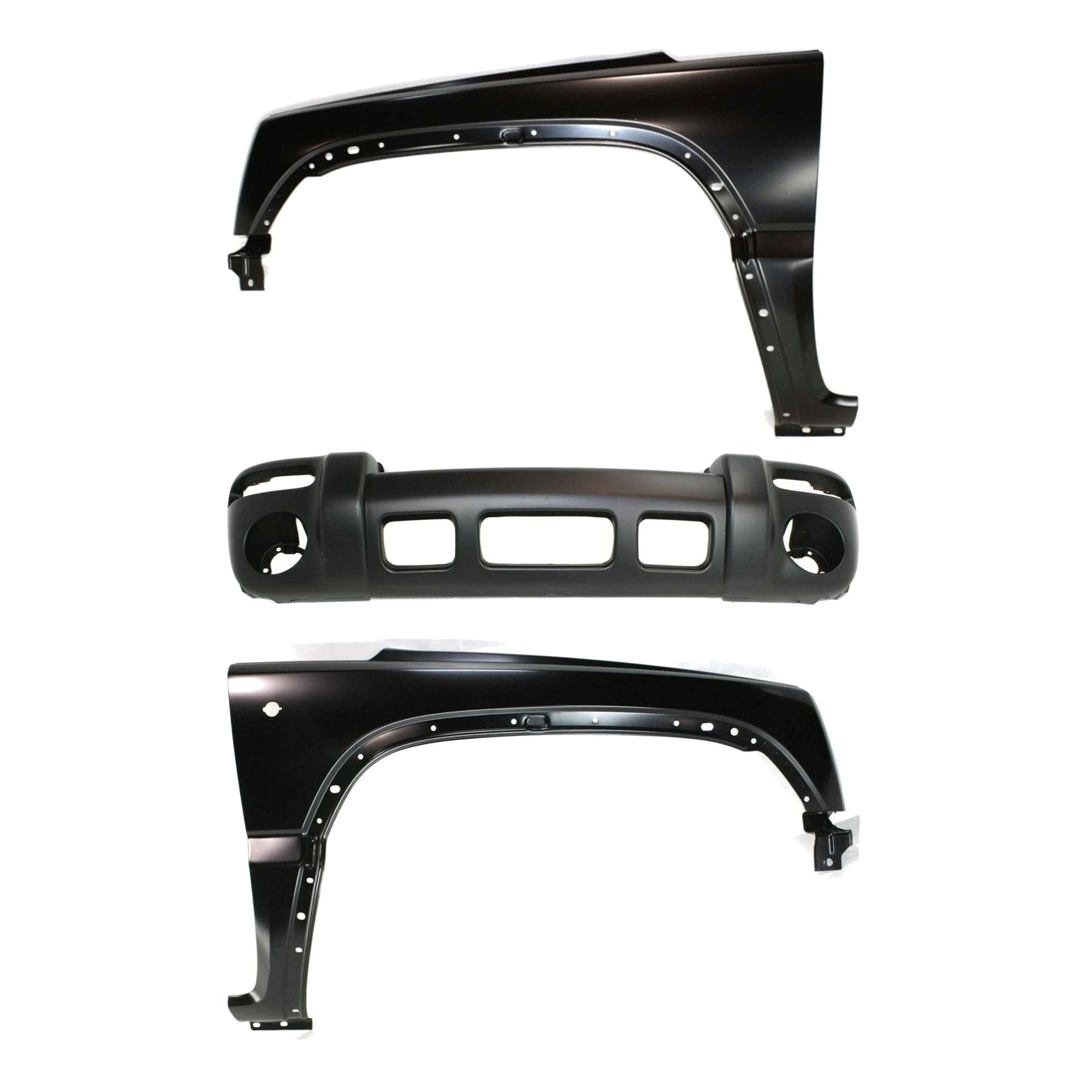 FEMPRXZ Set of 3 Front Left Quarter Panel + Bumper Cover + Front Right ...