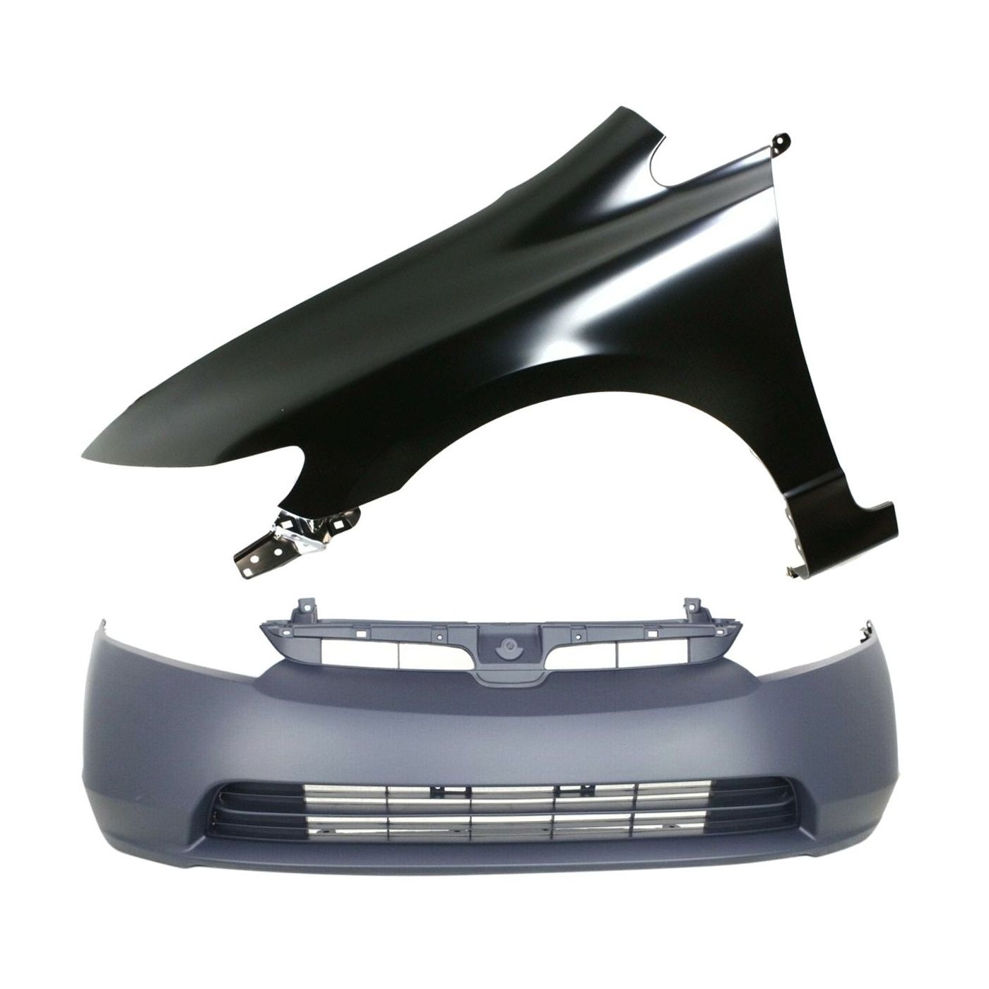 FEMPRXZ Set of 2 Front Left + Bumper Cover Primed Steel Without Holes ...