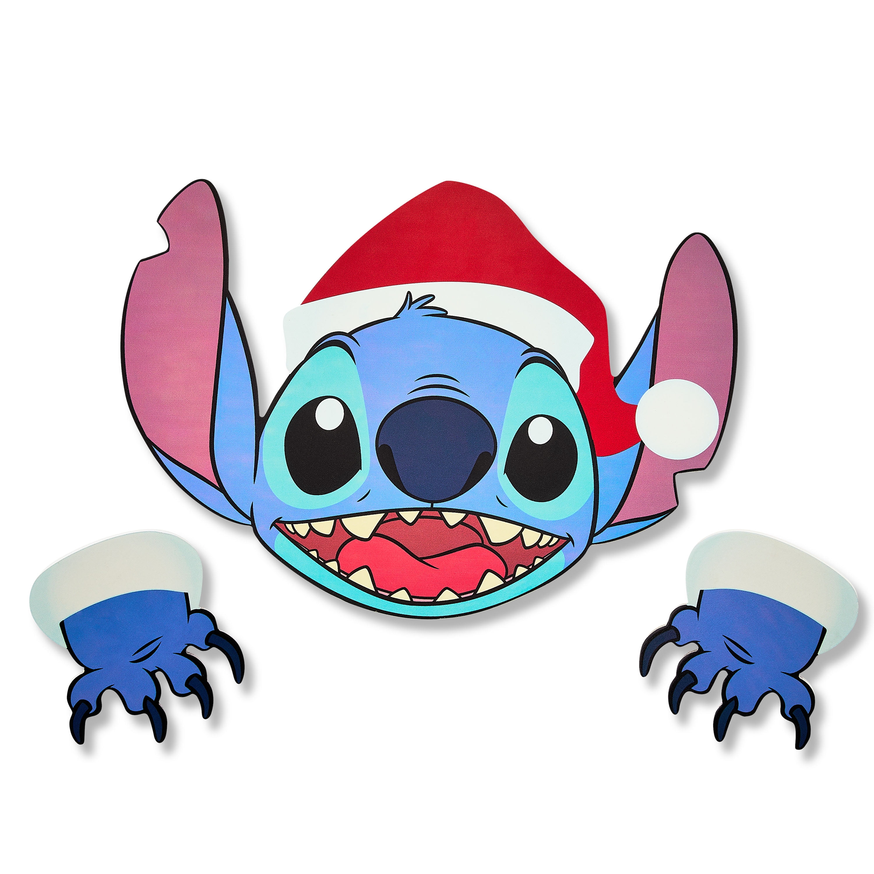 Christmas Festive Fence Sitters Stitch Santa Claus Disney 20.47 in x 1. ...