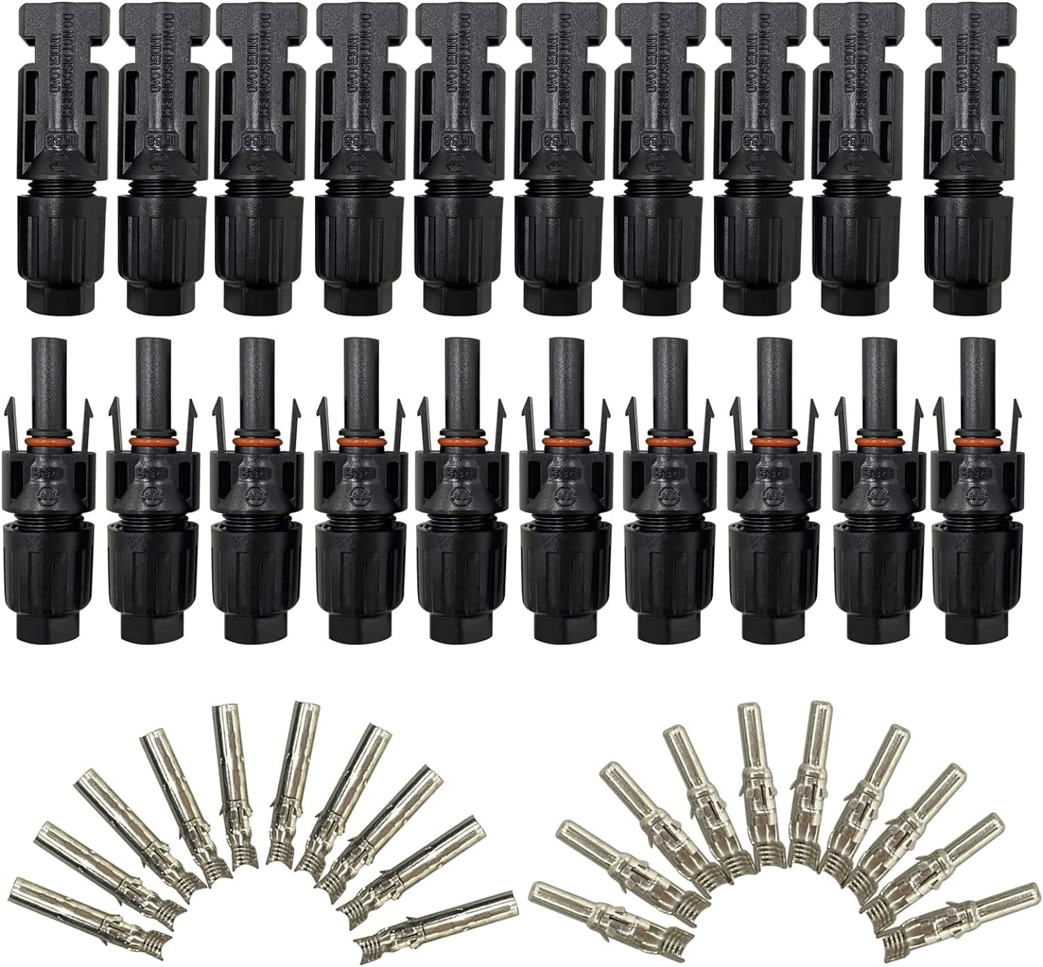 FENG10 Pairs Solar Panel Connectors, Male Female Waterproof PV Cable ...