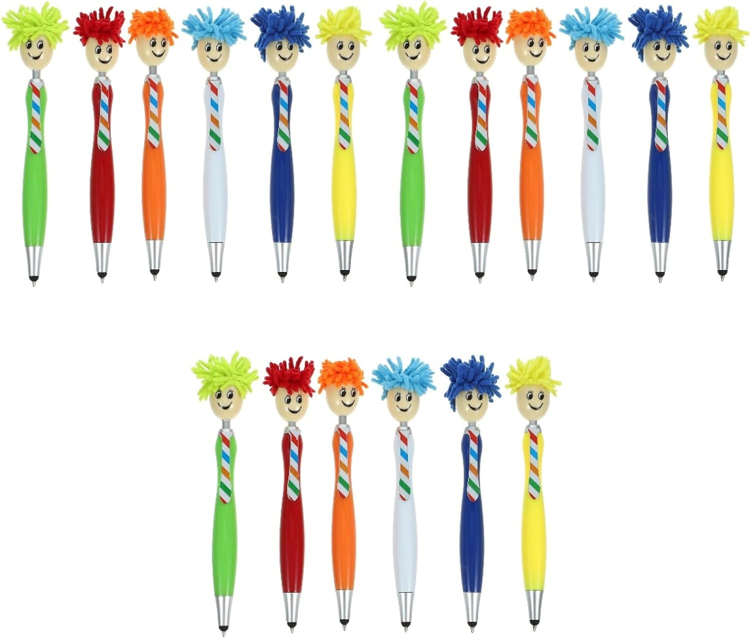 FENG18pcs Gift Pens Fashion Funny Pen Cute Pens Mop Topper Pens Writing ...