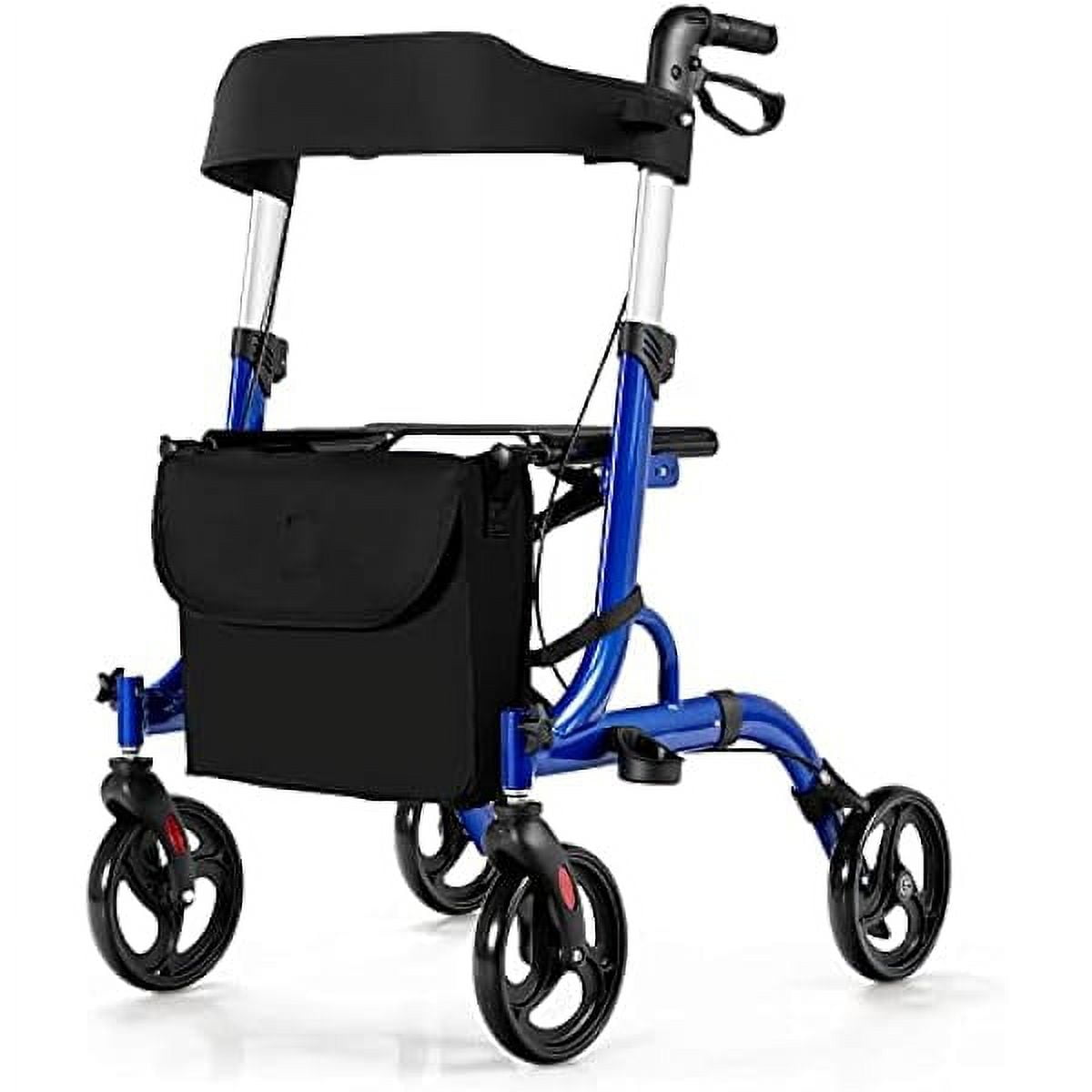 FENG20 2-in-1 Aluminum Rollator Walker with Seat, Mobility Walking Aid ...