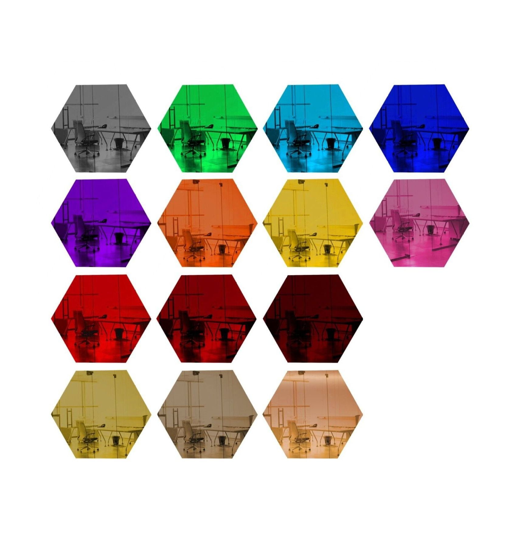 FENG20 50 Pack 5" Hexagon Shaped Mirror Pieces for Arts and Crafts ...
