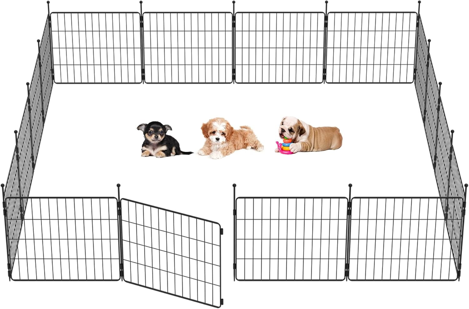 FENG20 Dog Playpen Designed for Puppies/Small Dogs, Expandable Dog Pen ...