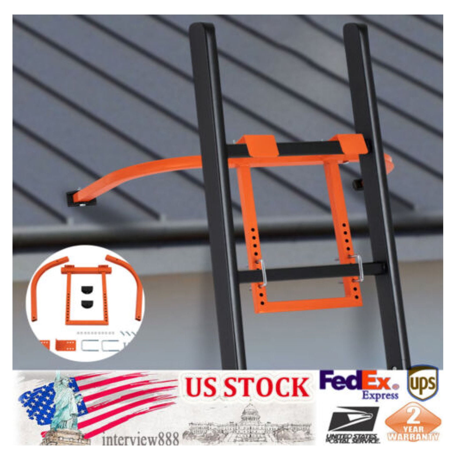 Pitch Hopper Roofing Wedge Ladder Stabilizer Wing Span Wall Ladder ...