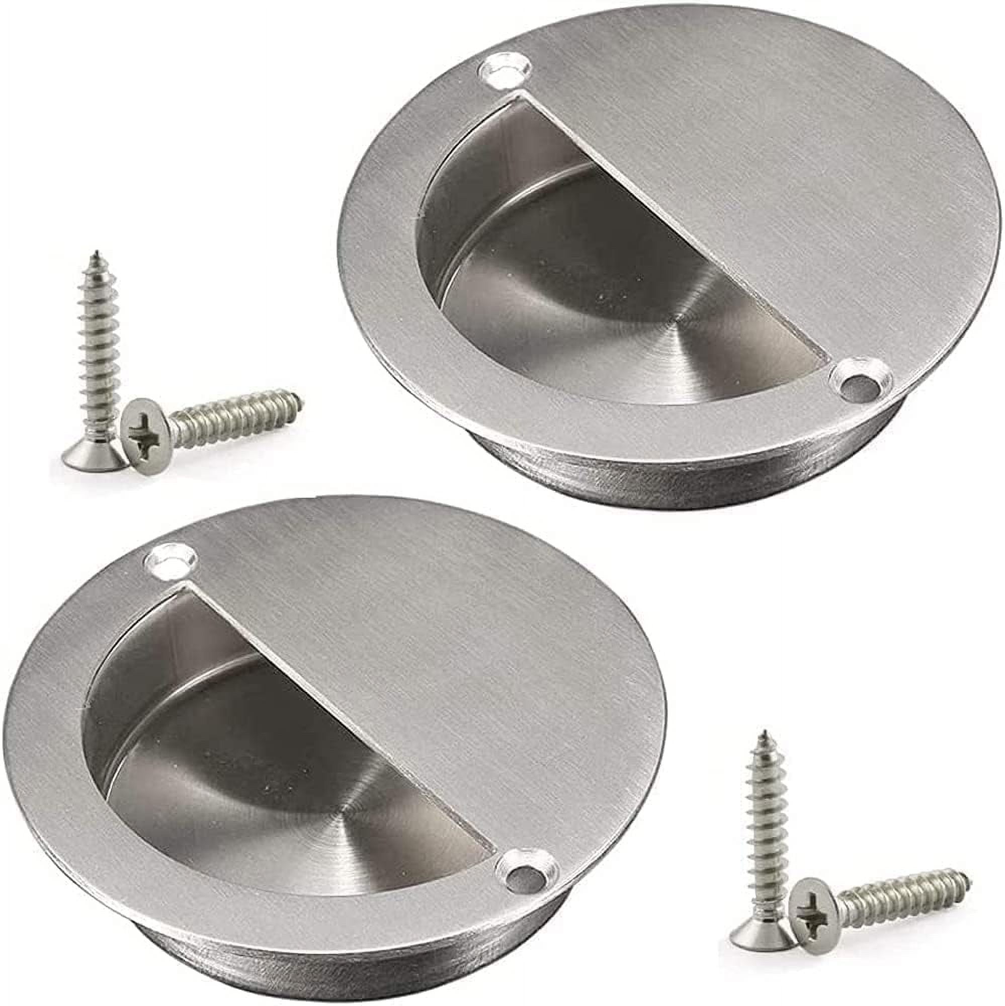 FENG2Pcs Recessed Sliding Door Pull Handles, 90mm Stainless Steel ...