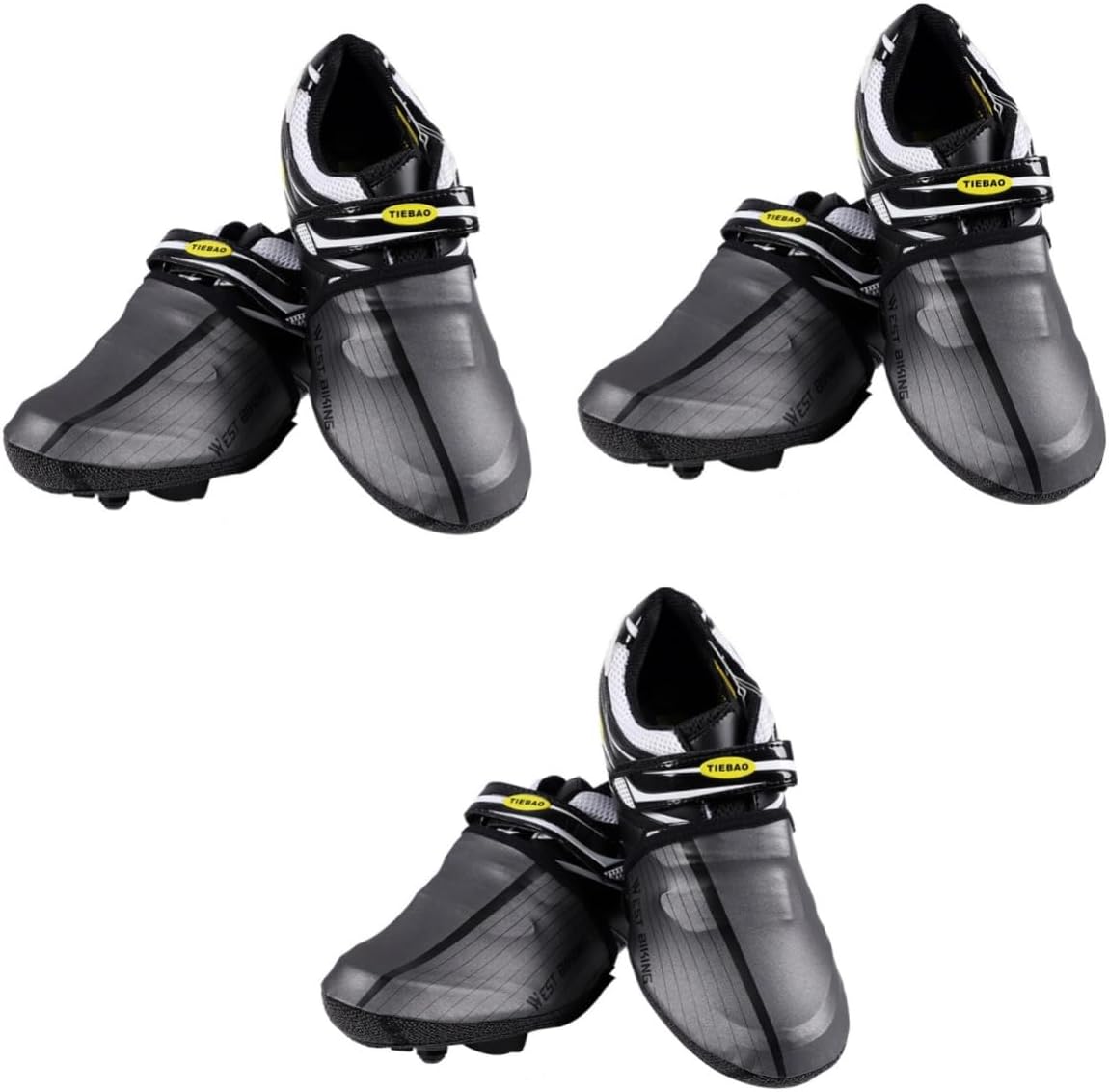 FENG3 Pairs Excercise Bike Bicicleta MTB Overshoes Excersize Bike Reflective Overshoes Wateproof ...