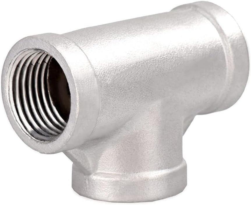 FENG3 Way Female/Male Threaded T Pipe Fitting NPT 1/2 Tee Inch Threaded ...