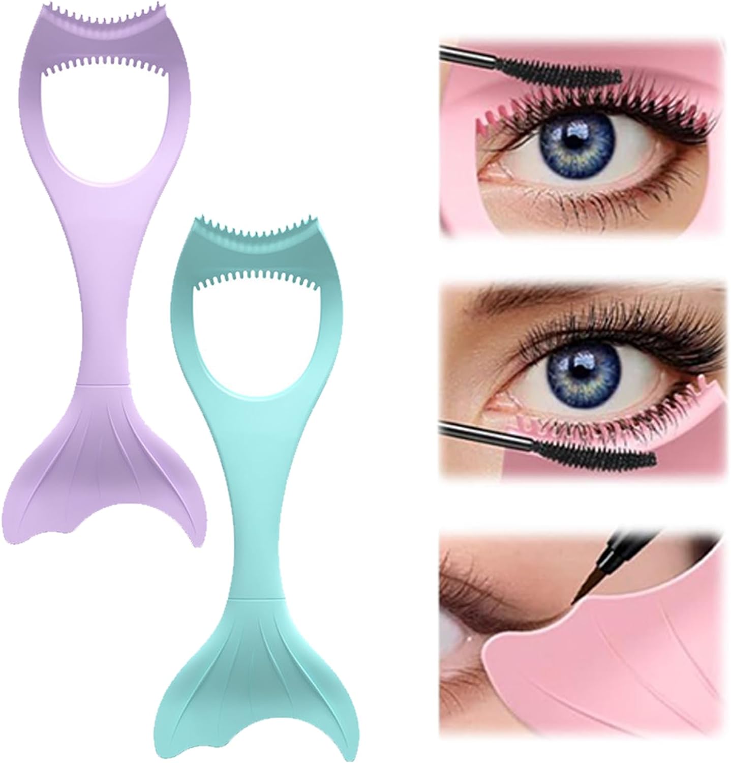 FENG3in1 Eyelashes Tools Mascara Shield Applicator, 3-in-1 Makeup Lash ...