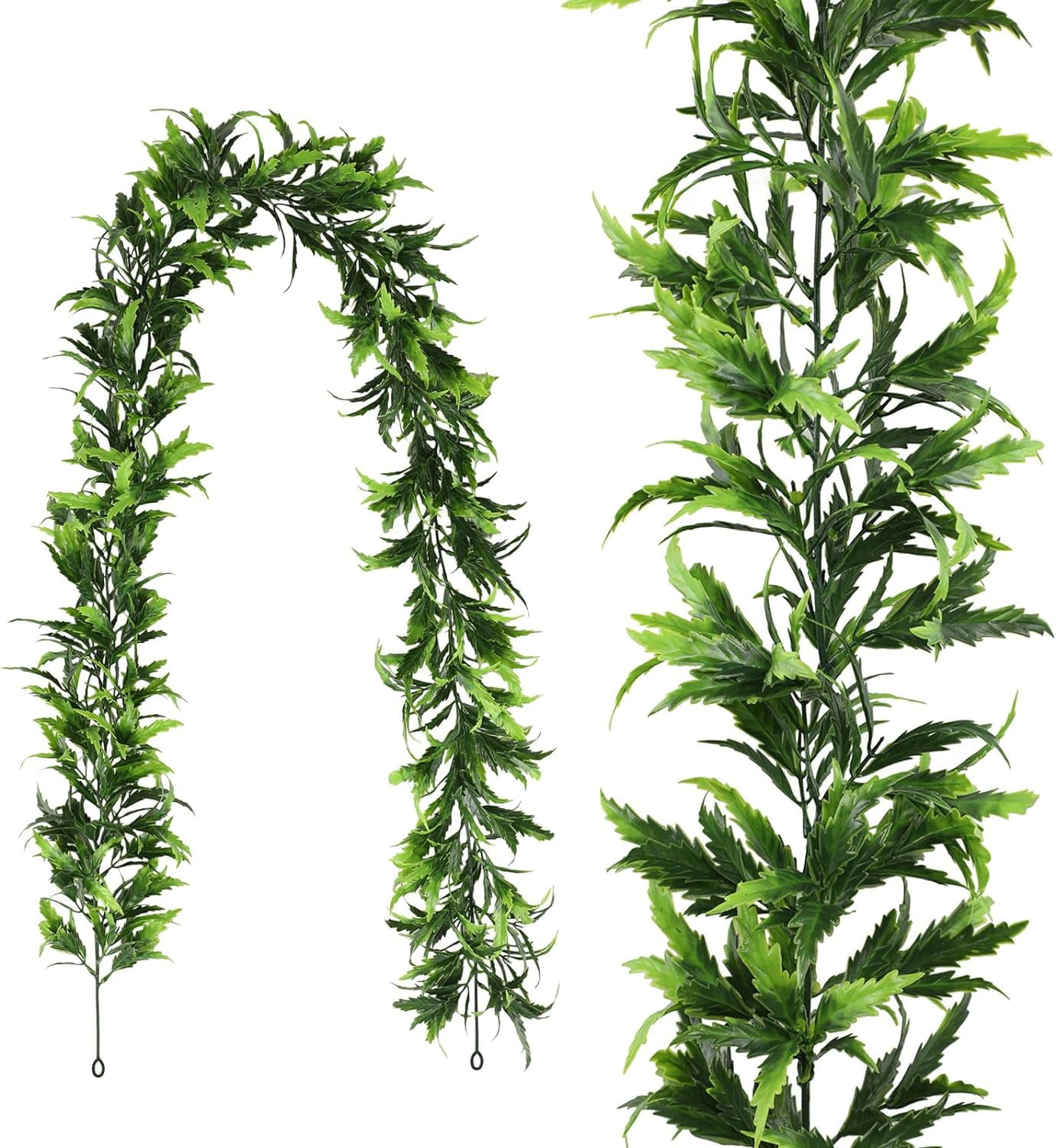 FENGArtificial Hanging Willow Vine Twigs,Vines Faux Eucalyptus Leaves ...