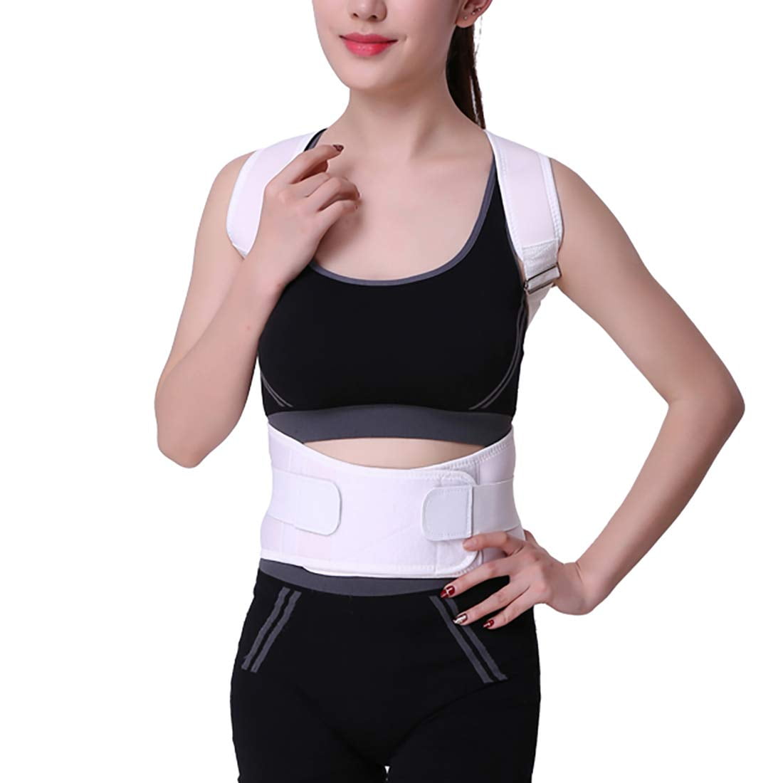 FENGBack Brace Posture Corrector, Back Support Adjustable Back ...