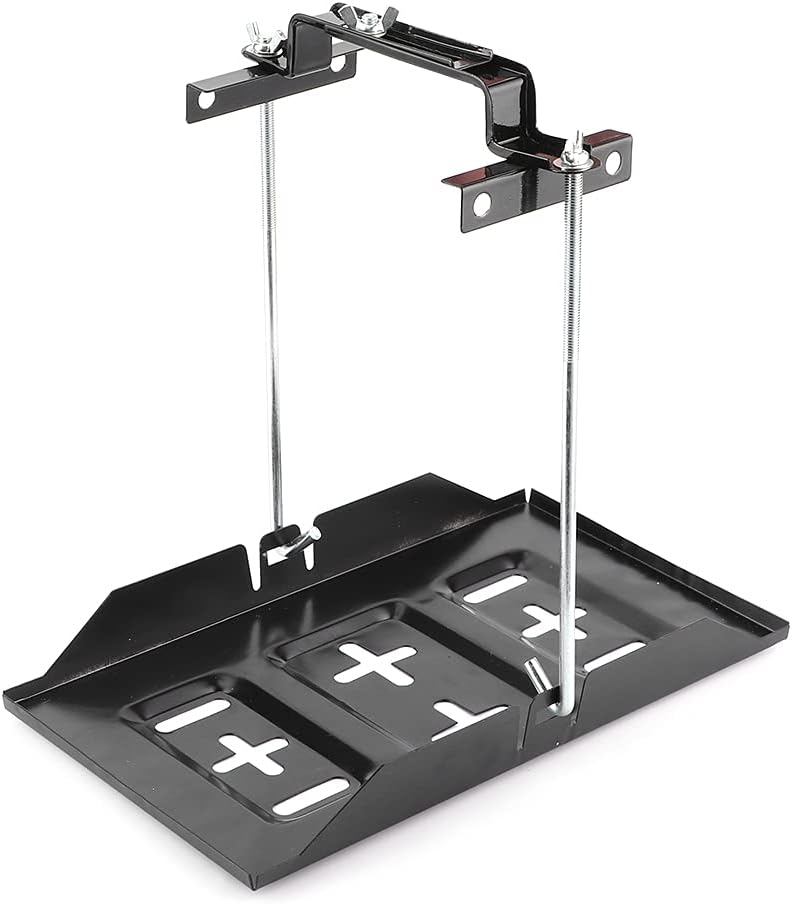 FENGBattery Hold Down Tray 34cm Stainless Steel Universal Adjustable ...